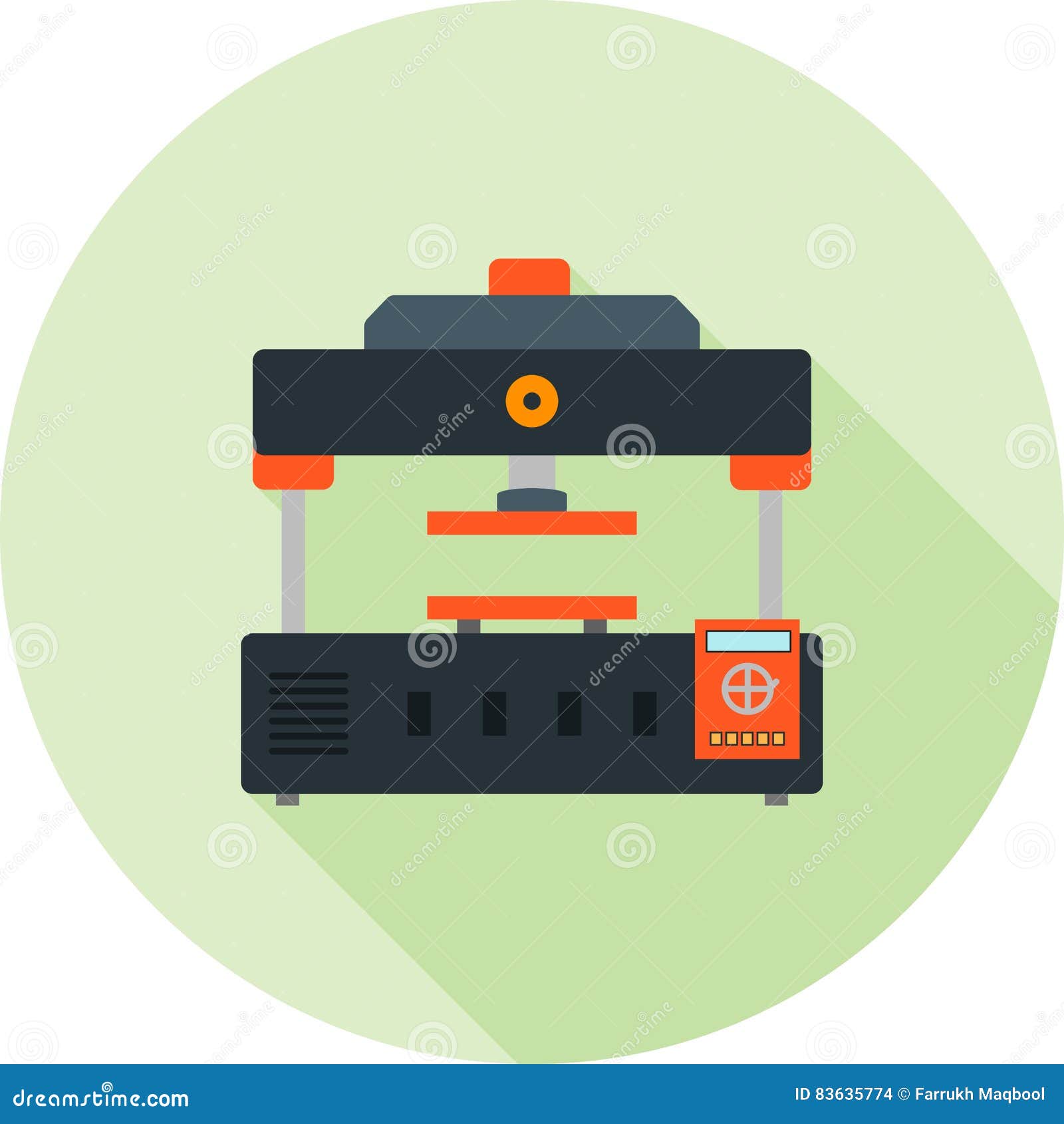 Machine Press stock vector. Illustration of business - 83635774