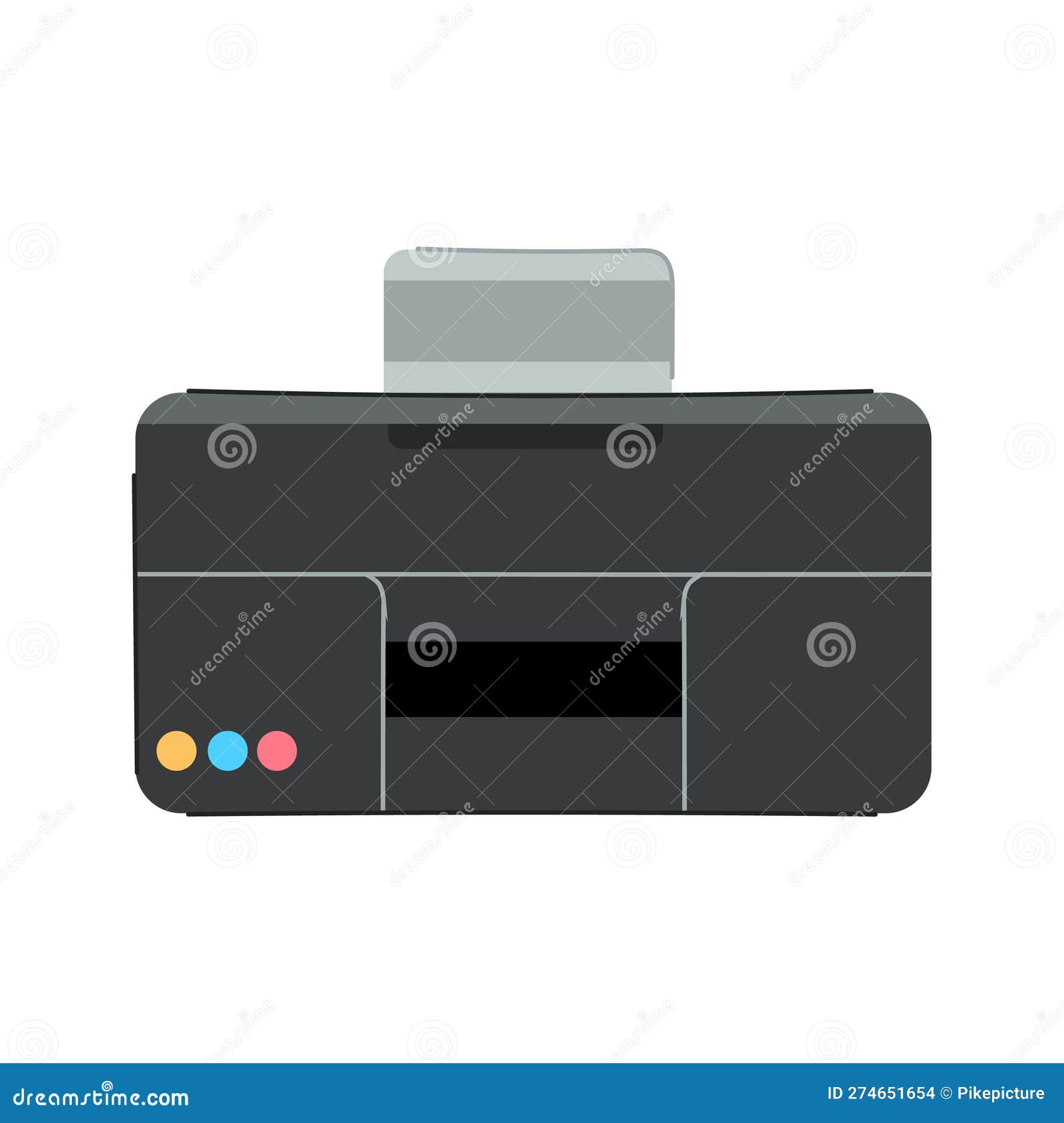 Machine Printer Paper Cartoon Vector Illustration Stock Illustration ...