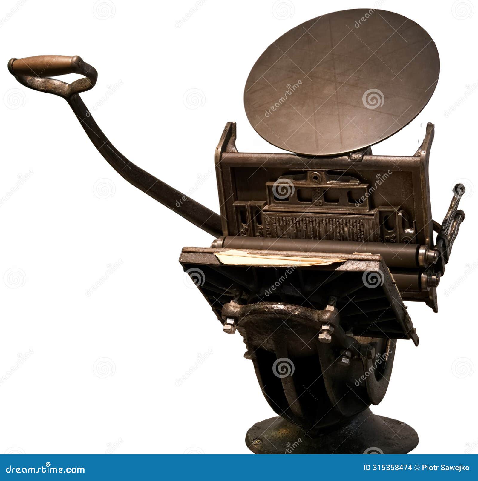 Printing Machine from the Old Era, Historic Printing Technology Stock ...