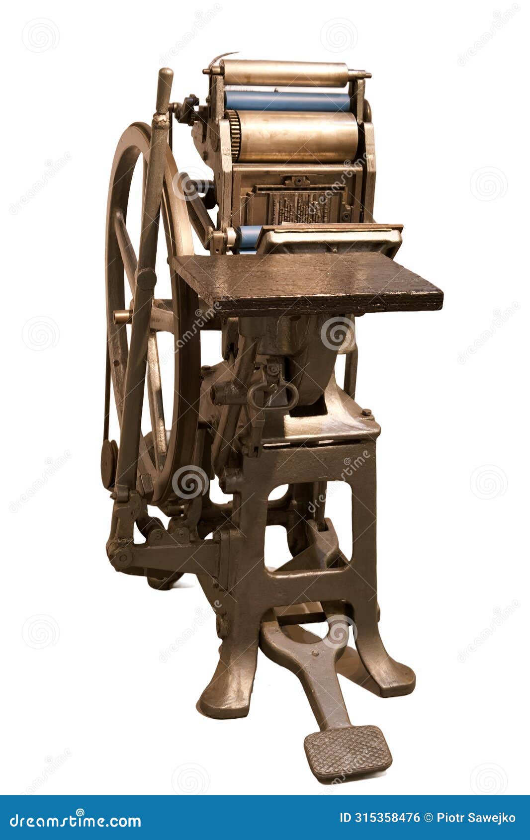 Printing Machine from the Old Era, Historic Printing Technology Stock ...