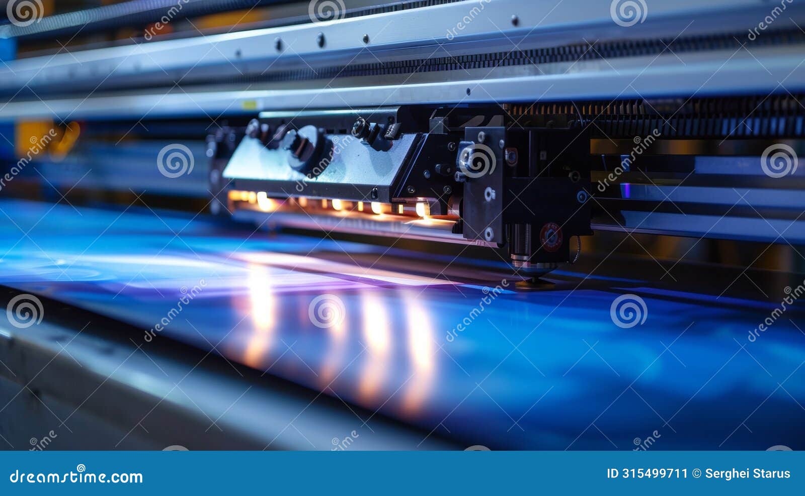 A Machine that is Printing Something on a Table, AI Stock Image - Image ...