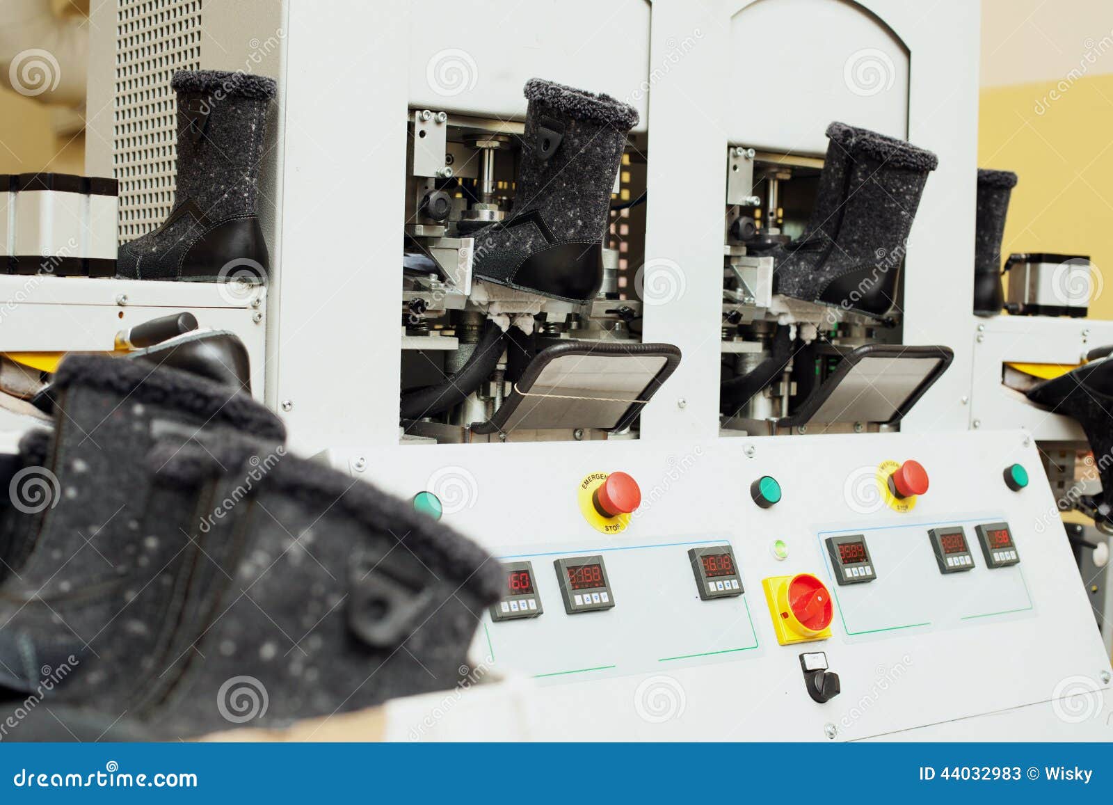 Machine for Production and Processing of Shoes Stock Image - Image of ...