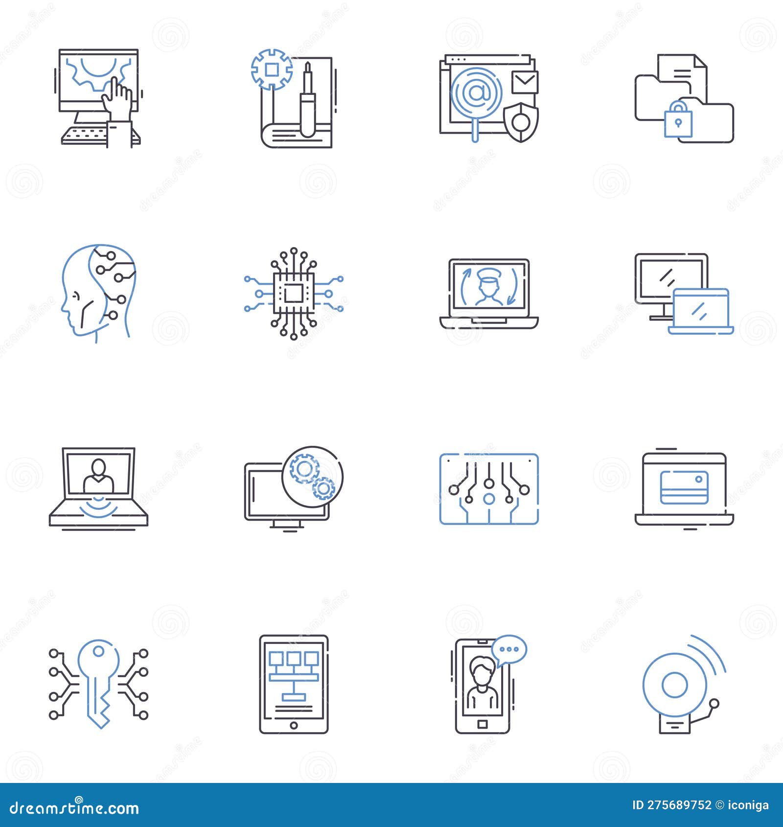 Machine-readable Line Icons Collection. Barcode, QR Code, RFID, OCR ... Machine-readable Line Icons Collection. Barcode, QR Code, RFID, OCR ...