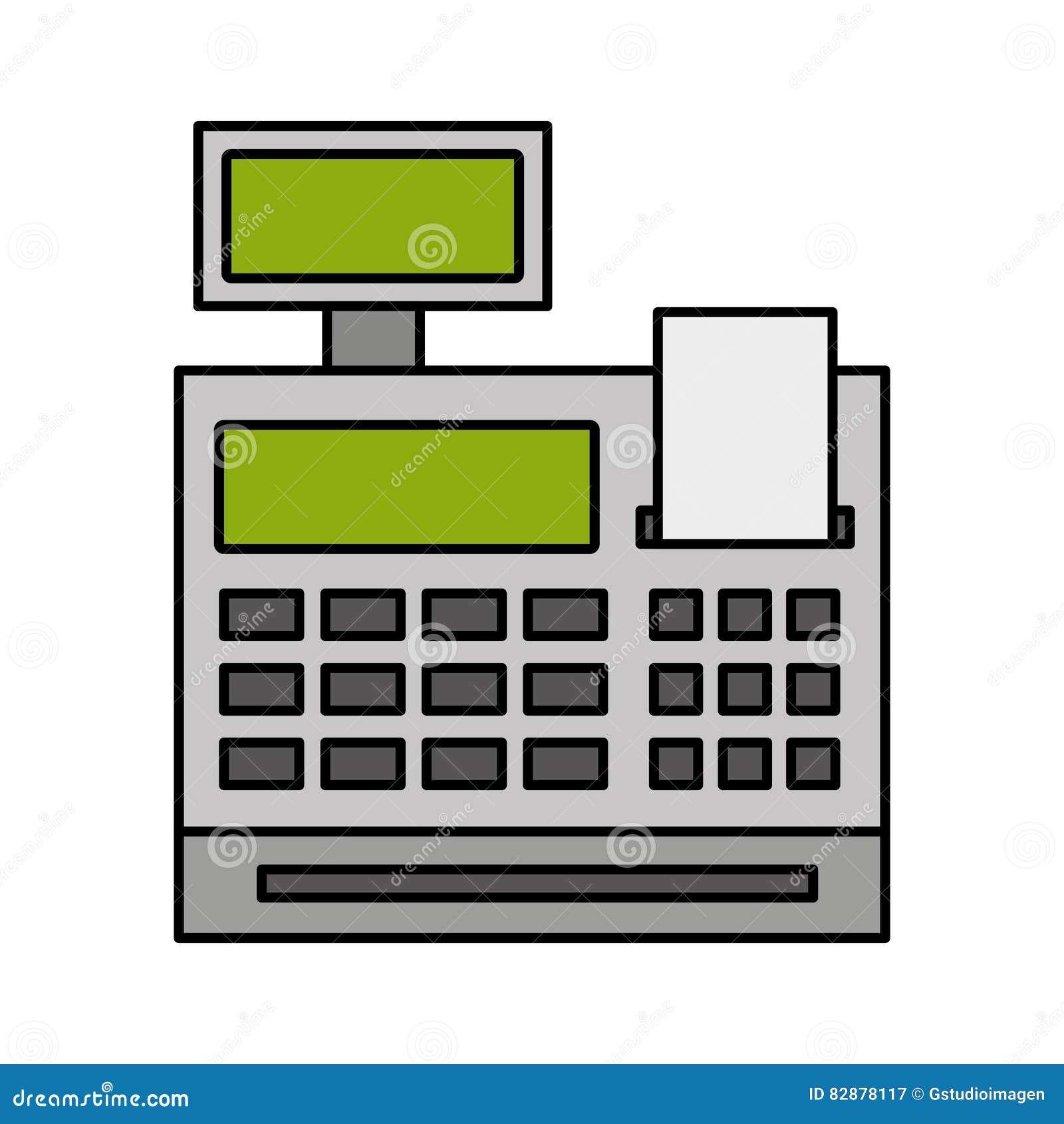 Machine Register Isolated Icon Stock Illustration - Illustration of ...