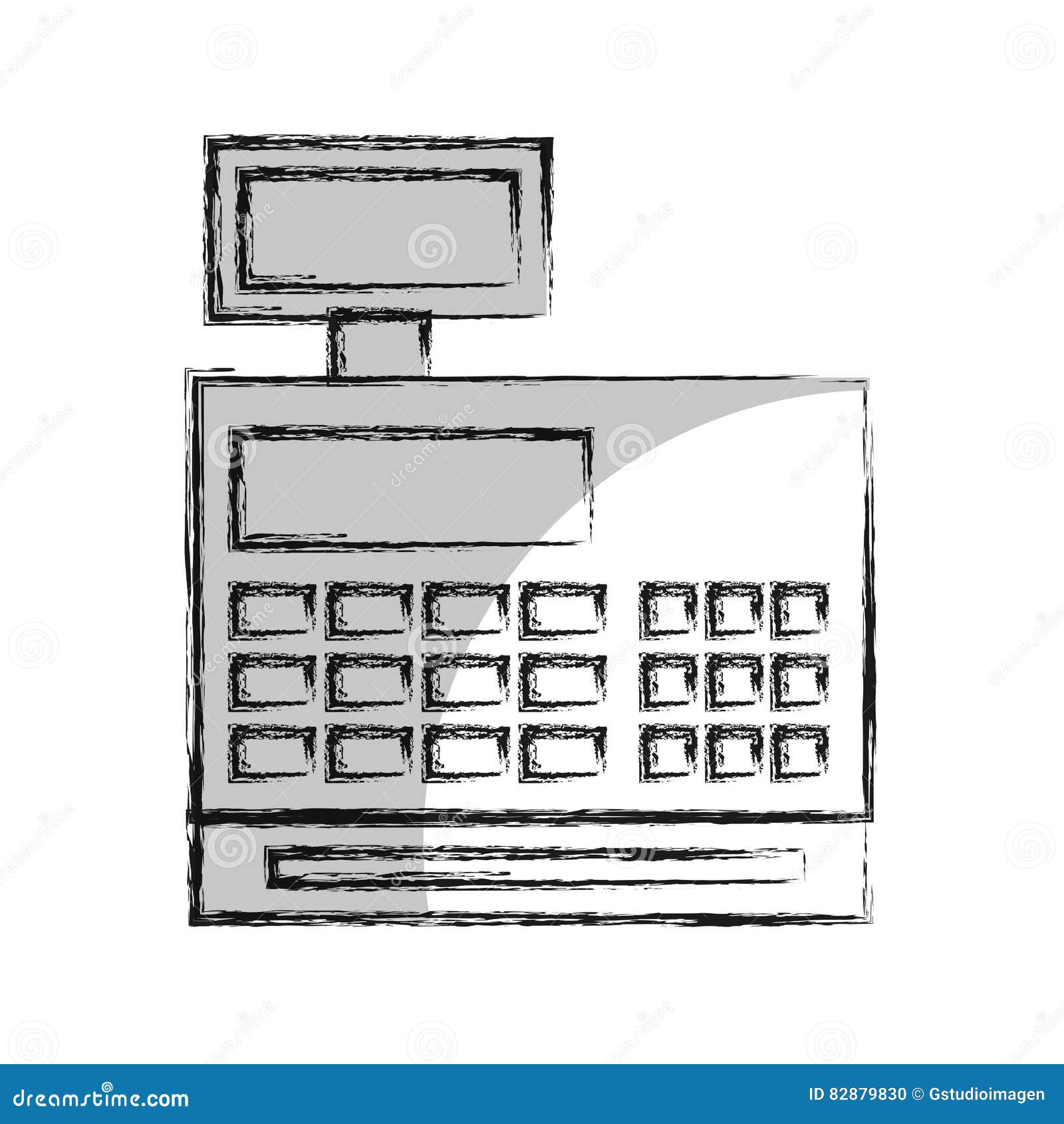 Machine Register Isolated Icon Stock Illustration - Illustration of ...