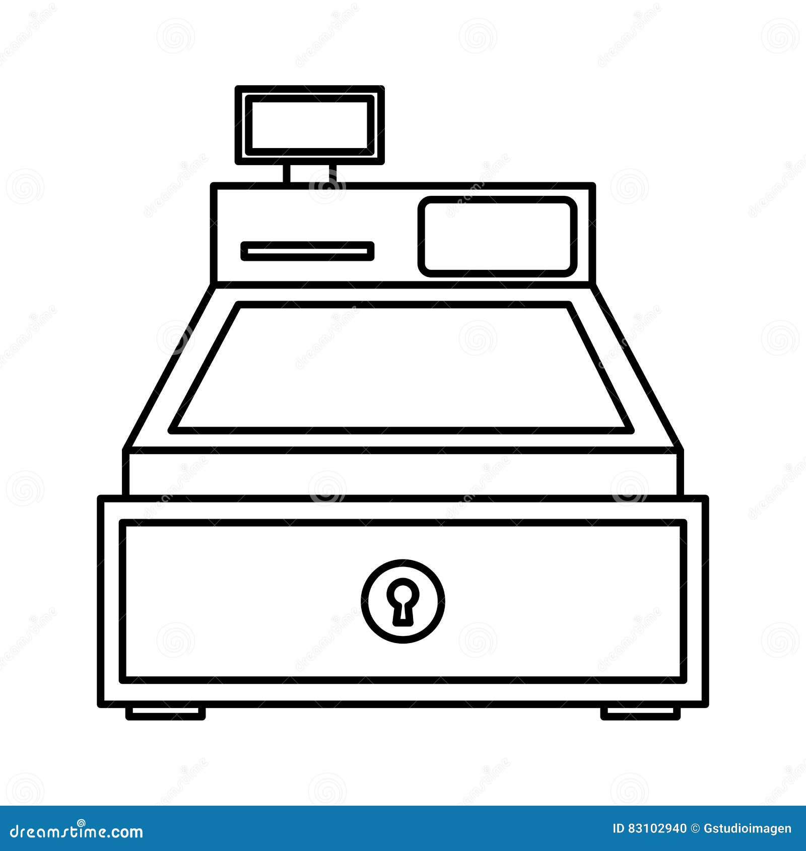 Machine Register Isolated Icon Stock Illustration - Illustration of ...