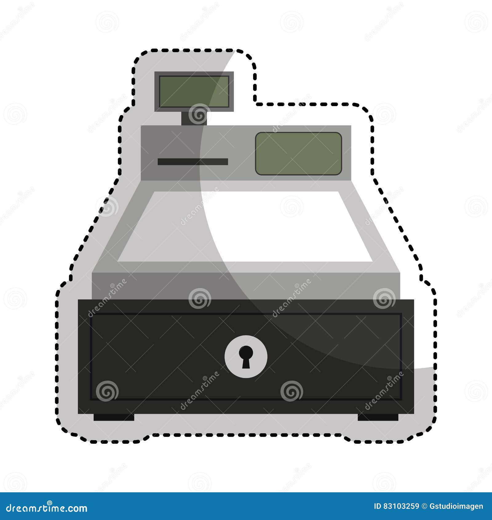 Machine Register Isolated Icon Stock Illustration - Illustration of ...