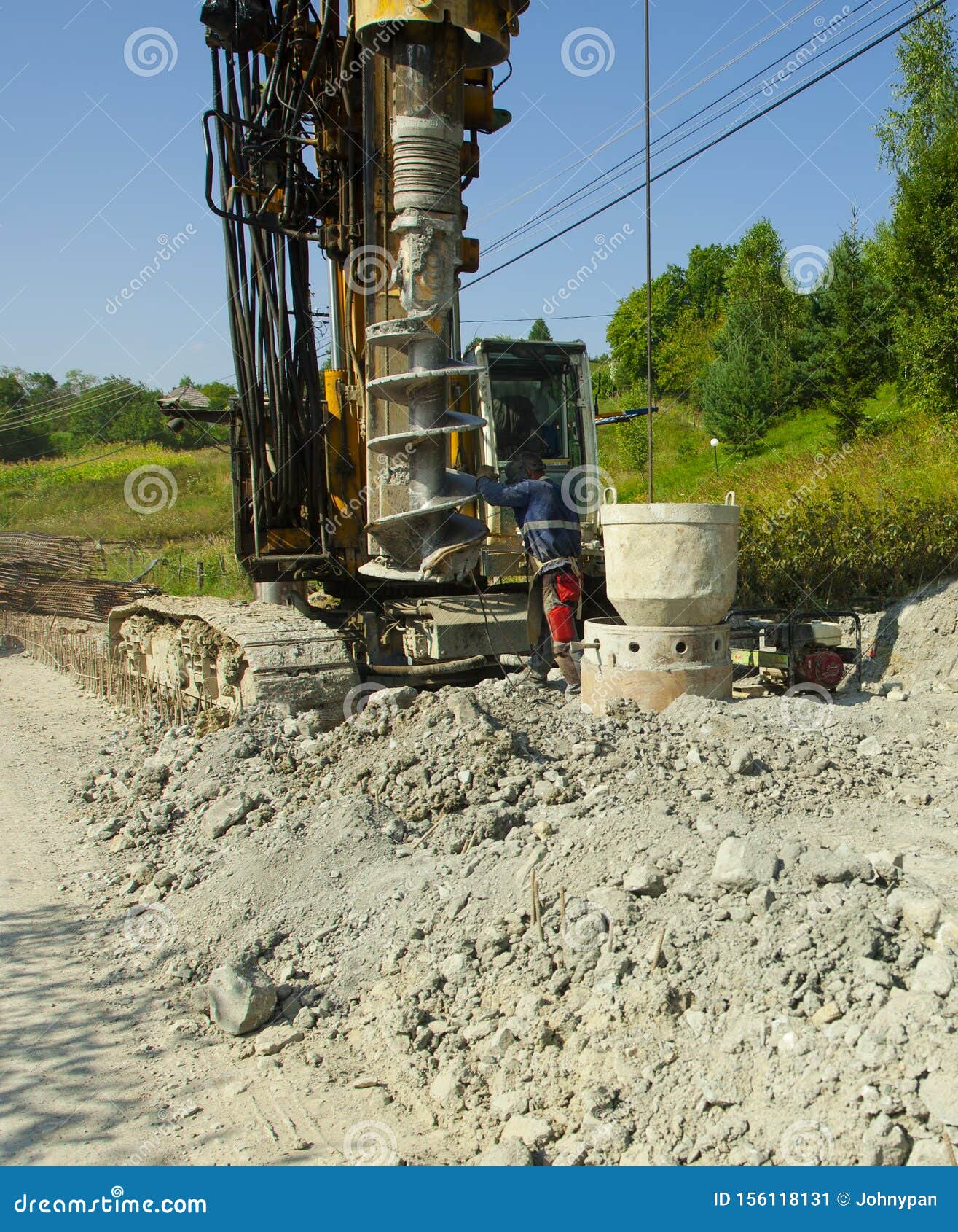 Machine for Road Construction Stock Image - Image of heavy, industry ...