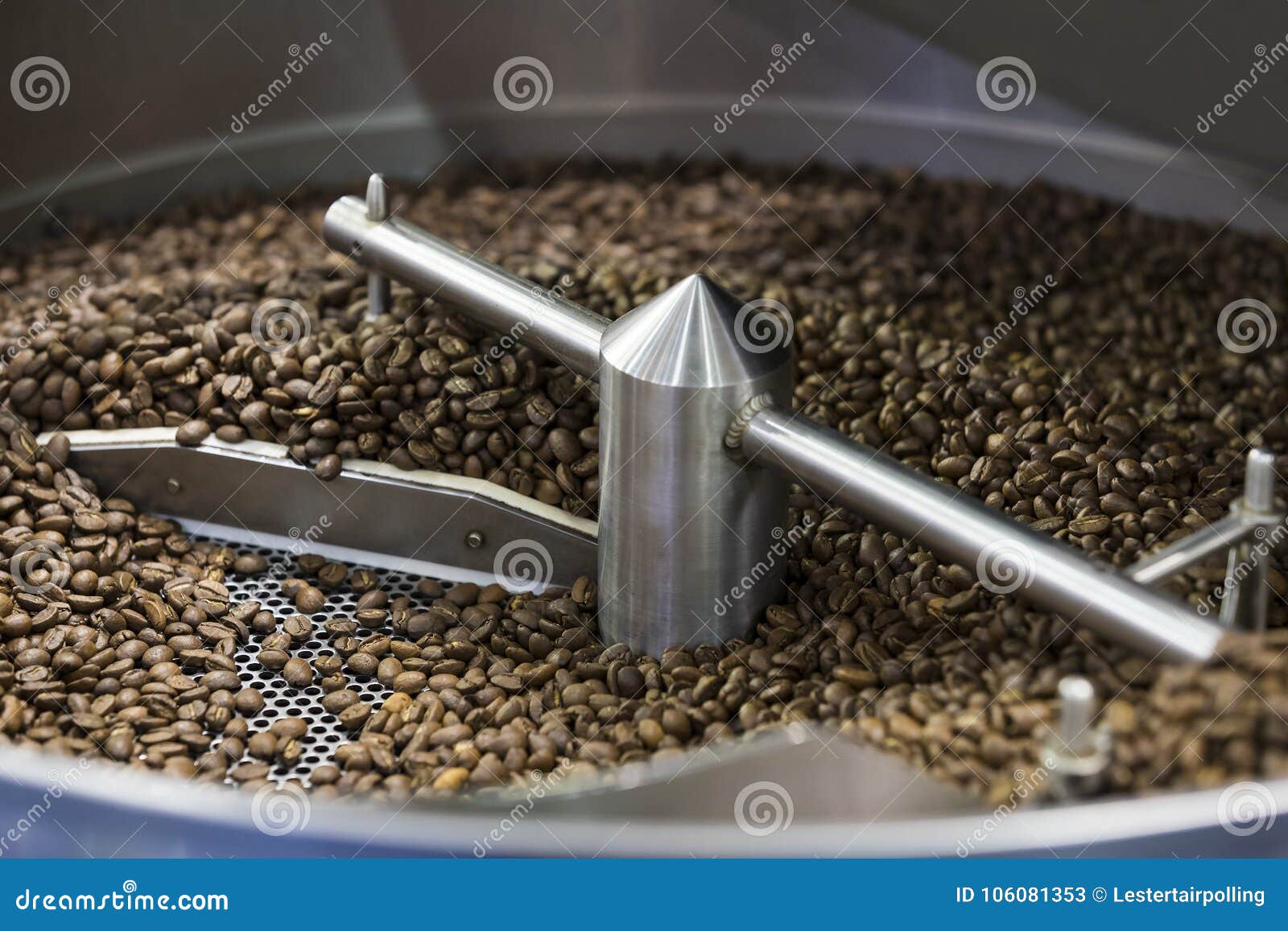 Machine for Roasting Coffee Beans Stock Image - Image of dynamic ...
