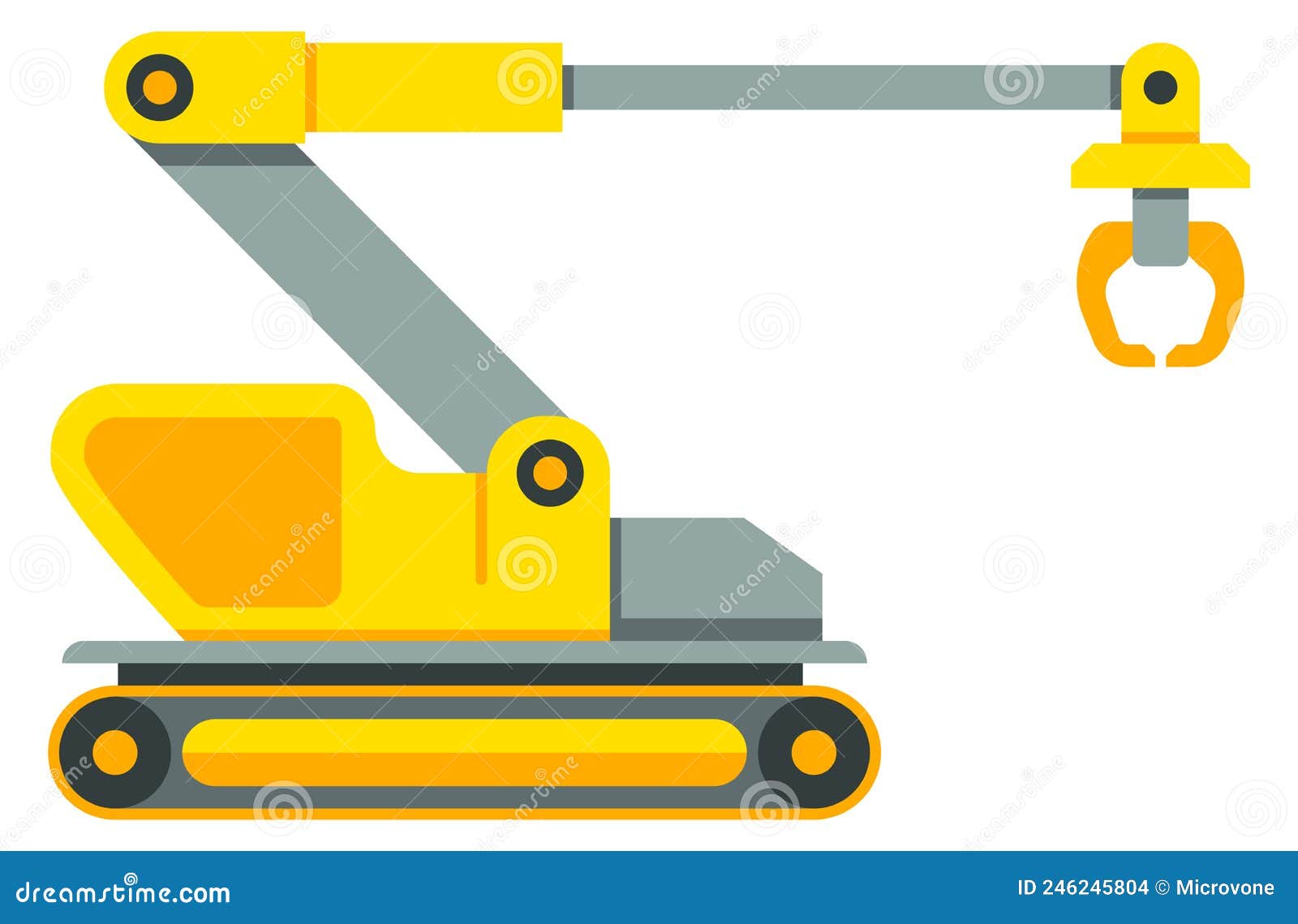 Machine Robot Arm. Manufactoring Yellow Device Icon Stock Vector ...