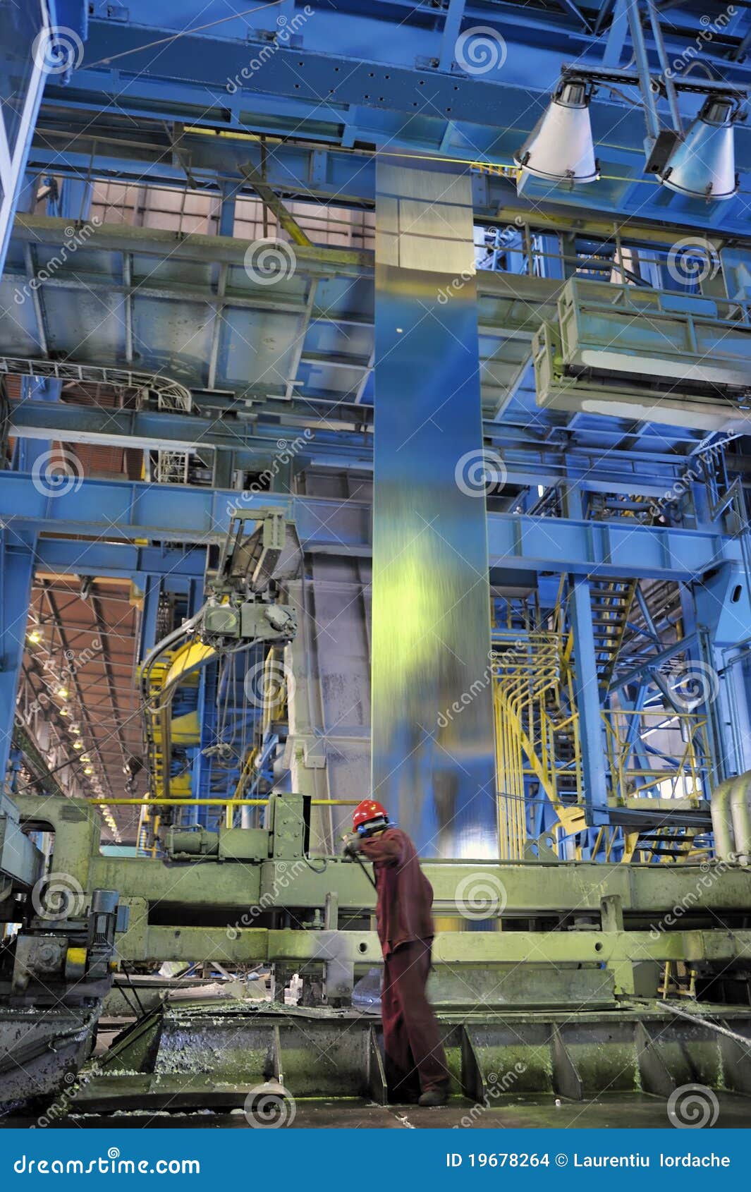 Machine for Rolling Steel Sheet and Worker Stock Photo - Image of iron ...