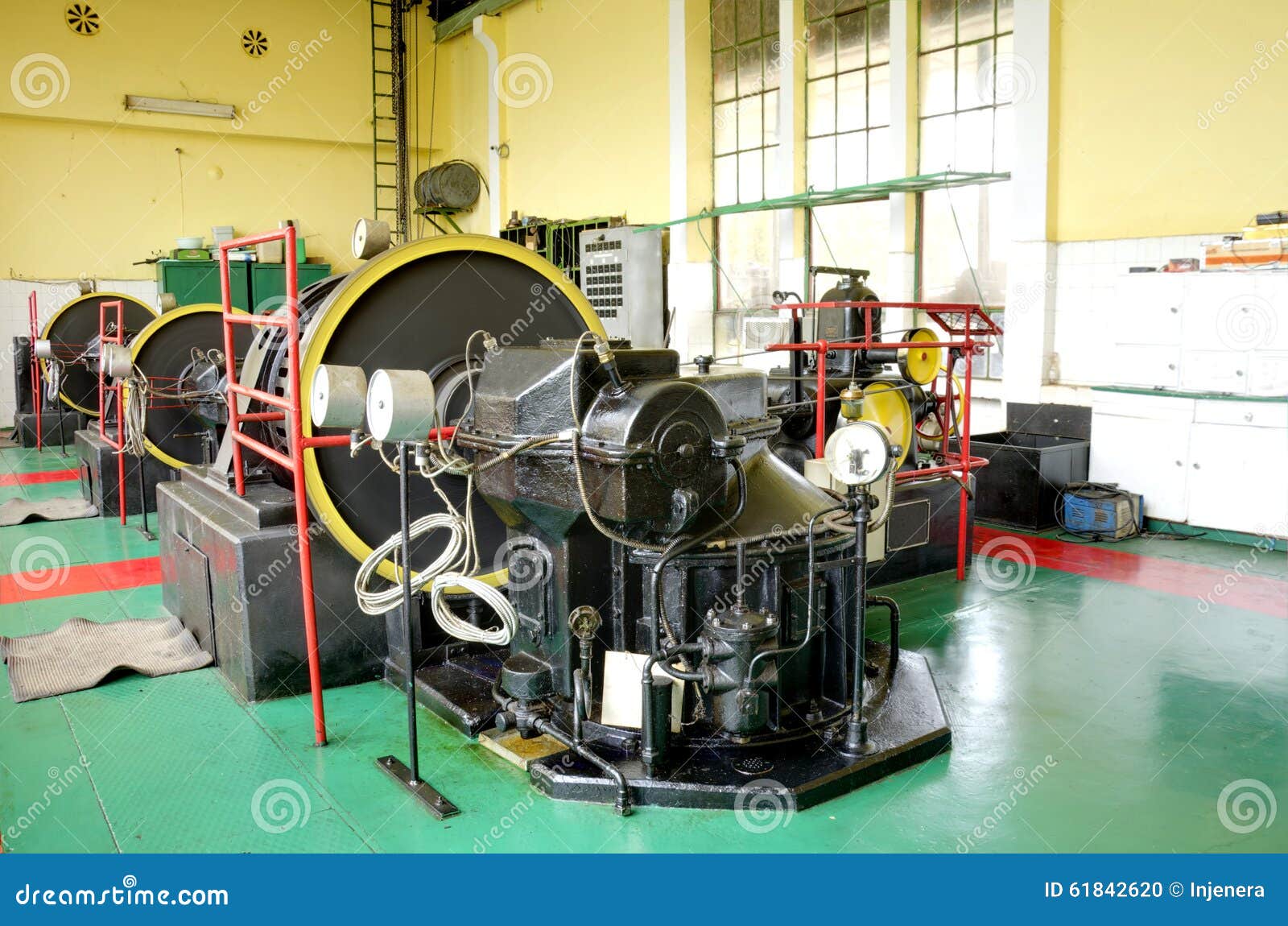 Machine Room of the Old Power Station Stock Photo - Image of electric ...