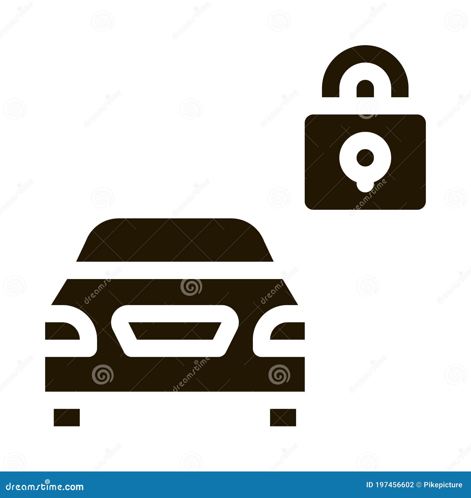 Machine Safe Closed Icon Vector Glyph Illustration Stock Vector ...