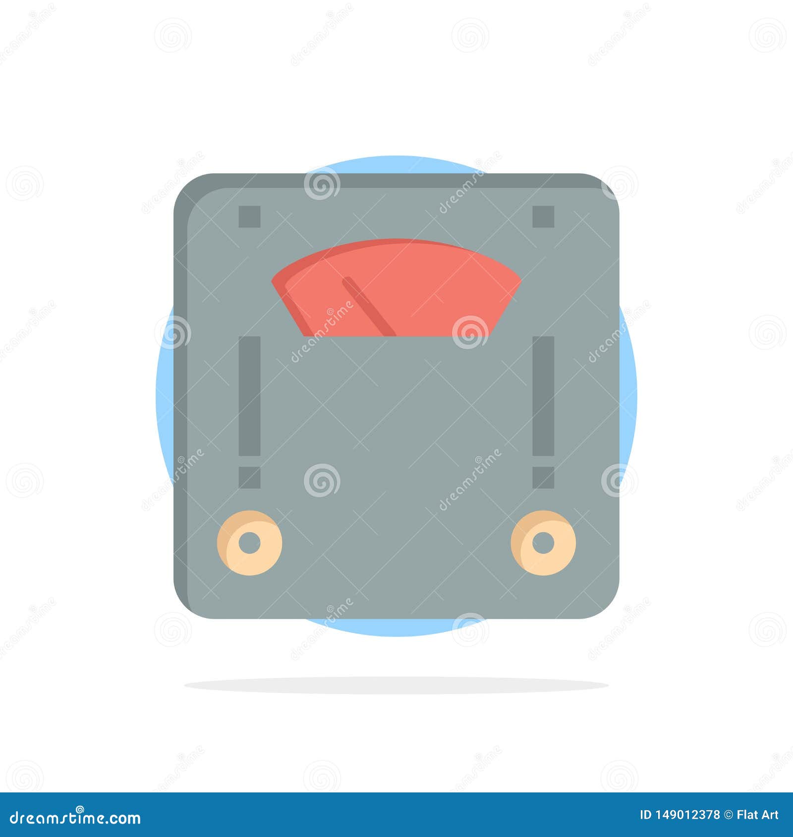 Machine, Scale, Weighing, Weight Abstract Circle Background Flat Color ...