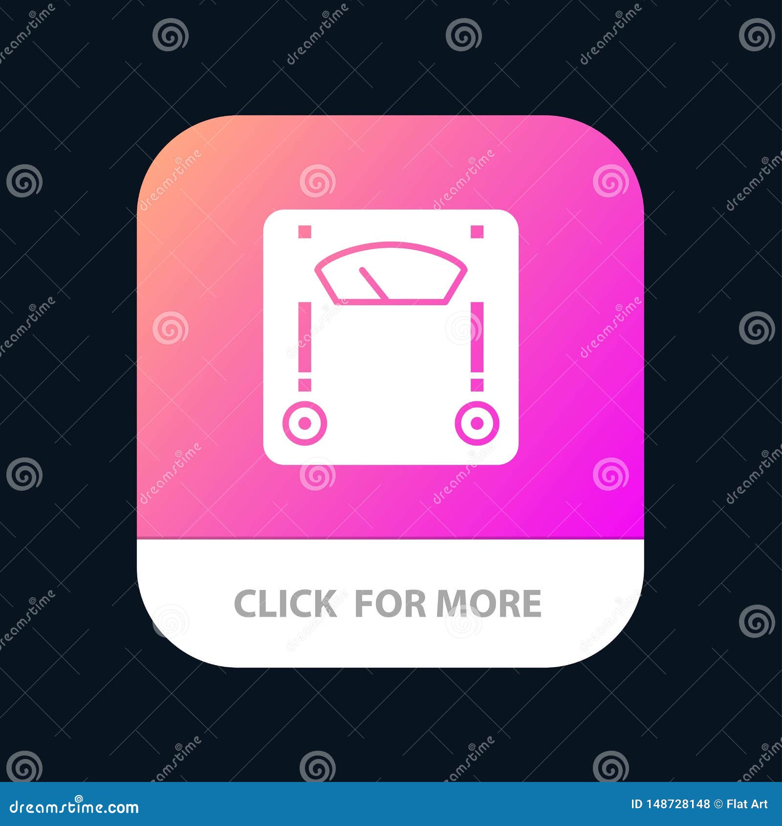 Machine, Scale, Weighing, Weight Mobile App Icon Design Stock Vector ...