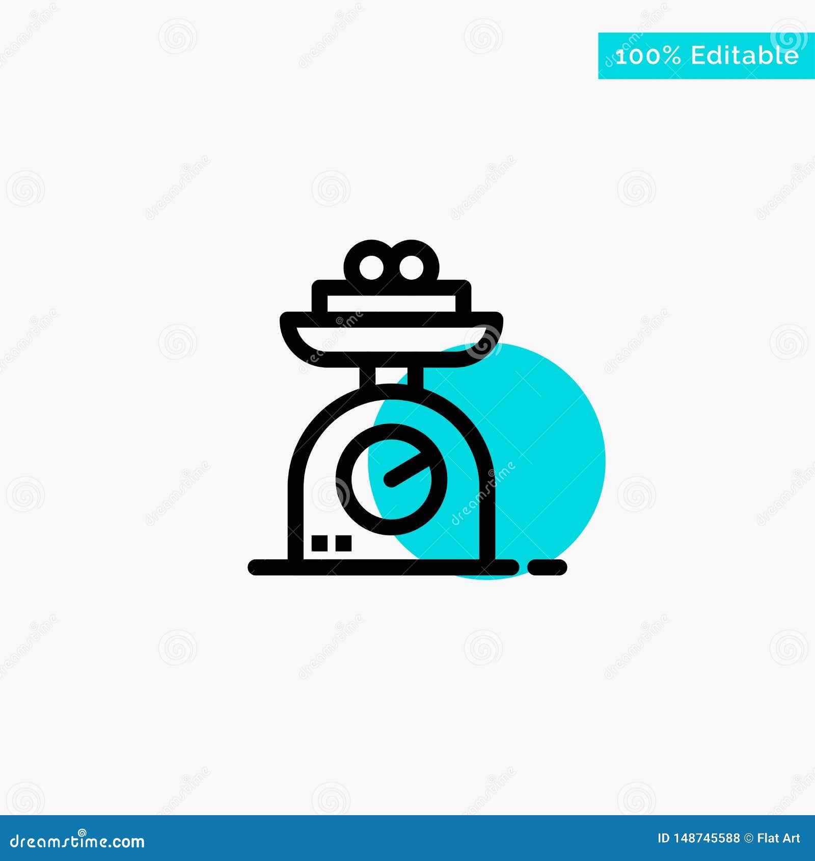 Machine, Scale, Weighing, Weight Turquoise Highlight Circle Point ...