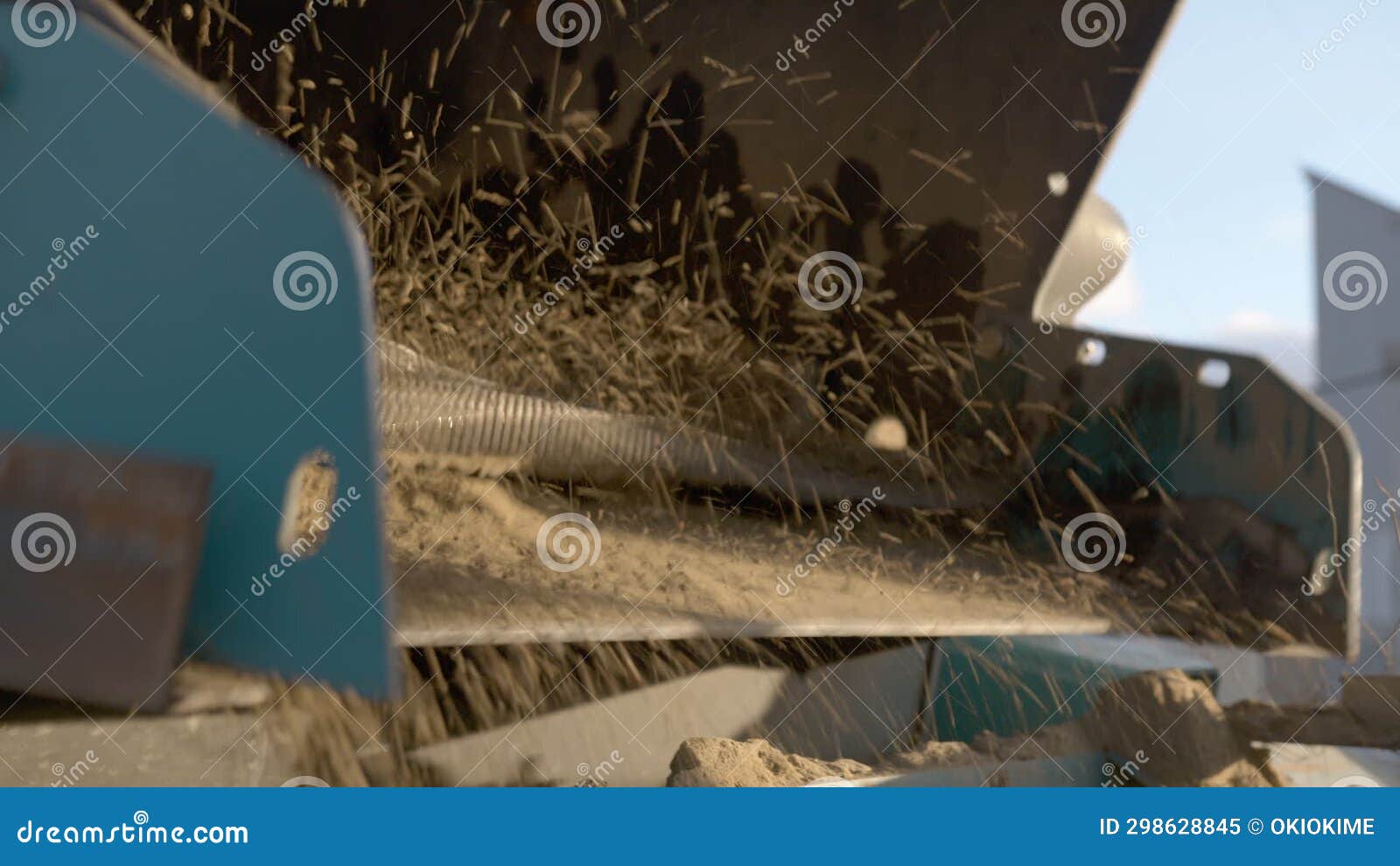 Machine Screens Necessary Materials on Building Site Stock Video ...