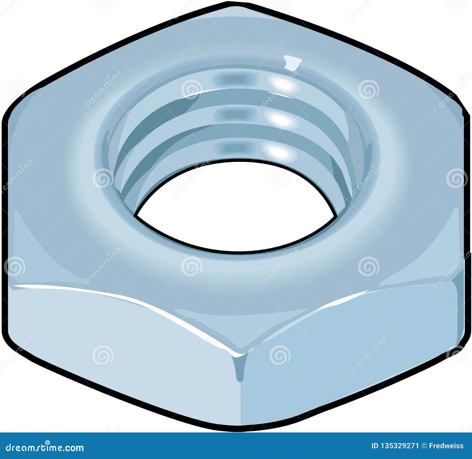 Machine Nut Vector Illustration Stock Vector - Illustration of vector ...