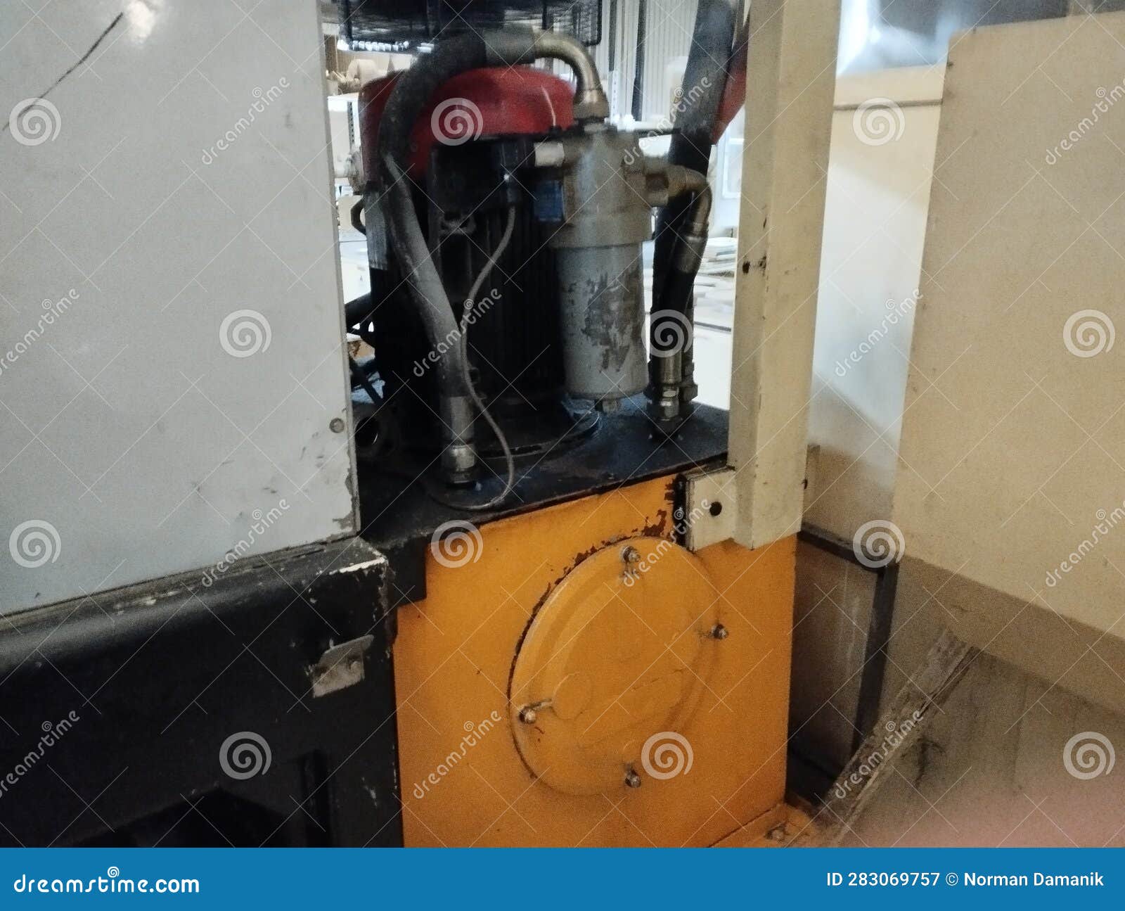 A Machine Setting in an Old Factory Stock Image - Image of factory ...