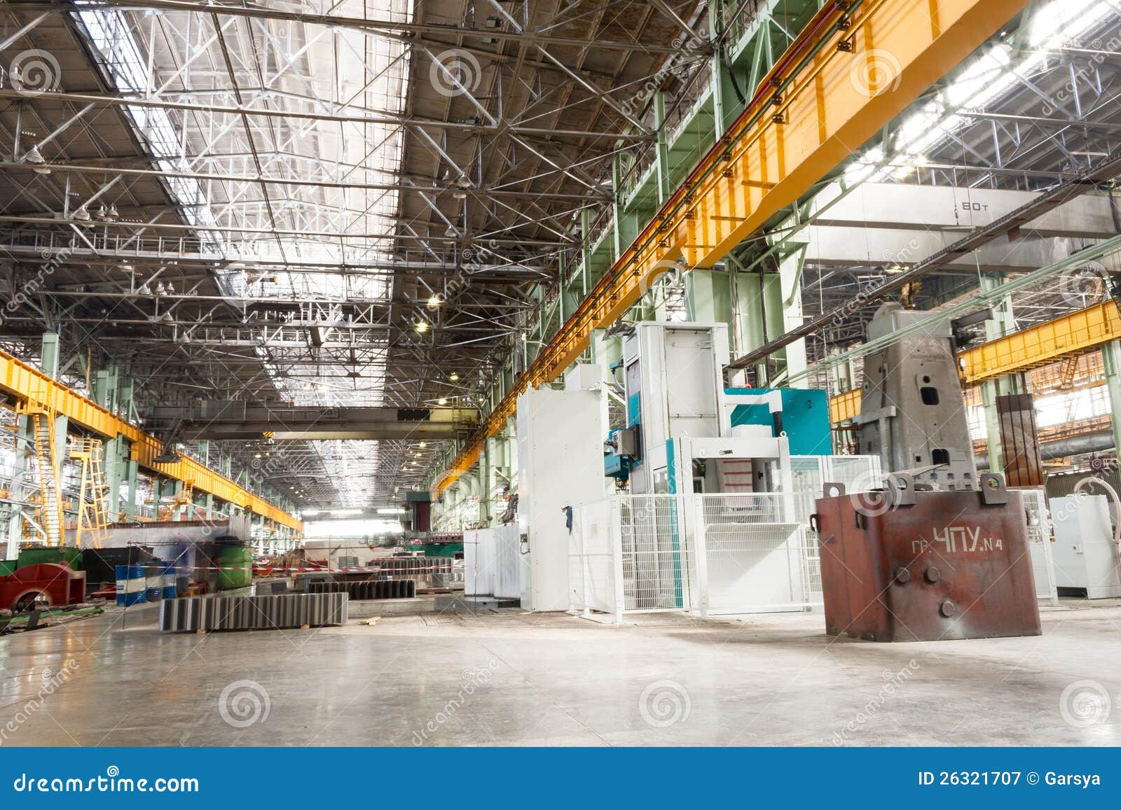 Machine shop stock image. Image of machine, quality, aisle - 26321707