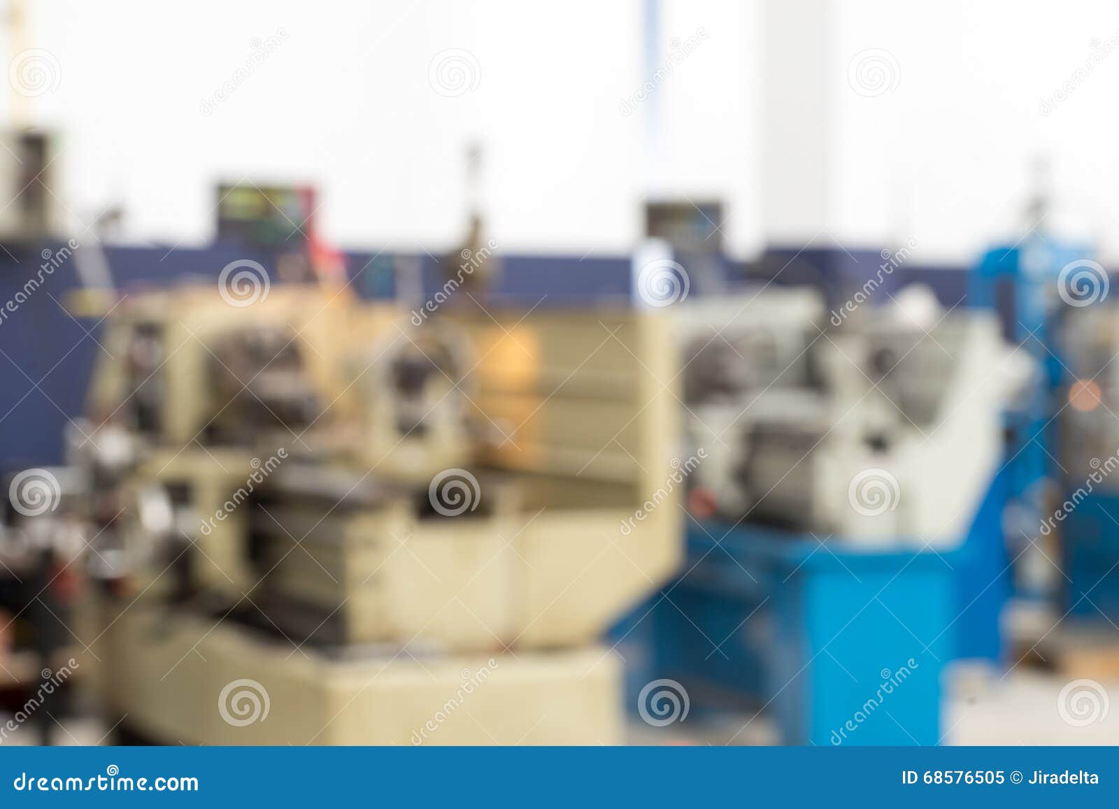 Machine Shop in Blur stock image. Image of equipment - 68576505