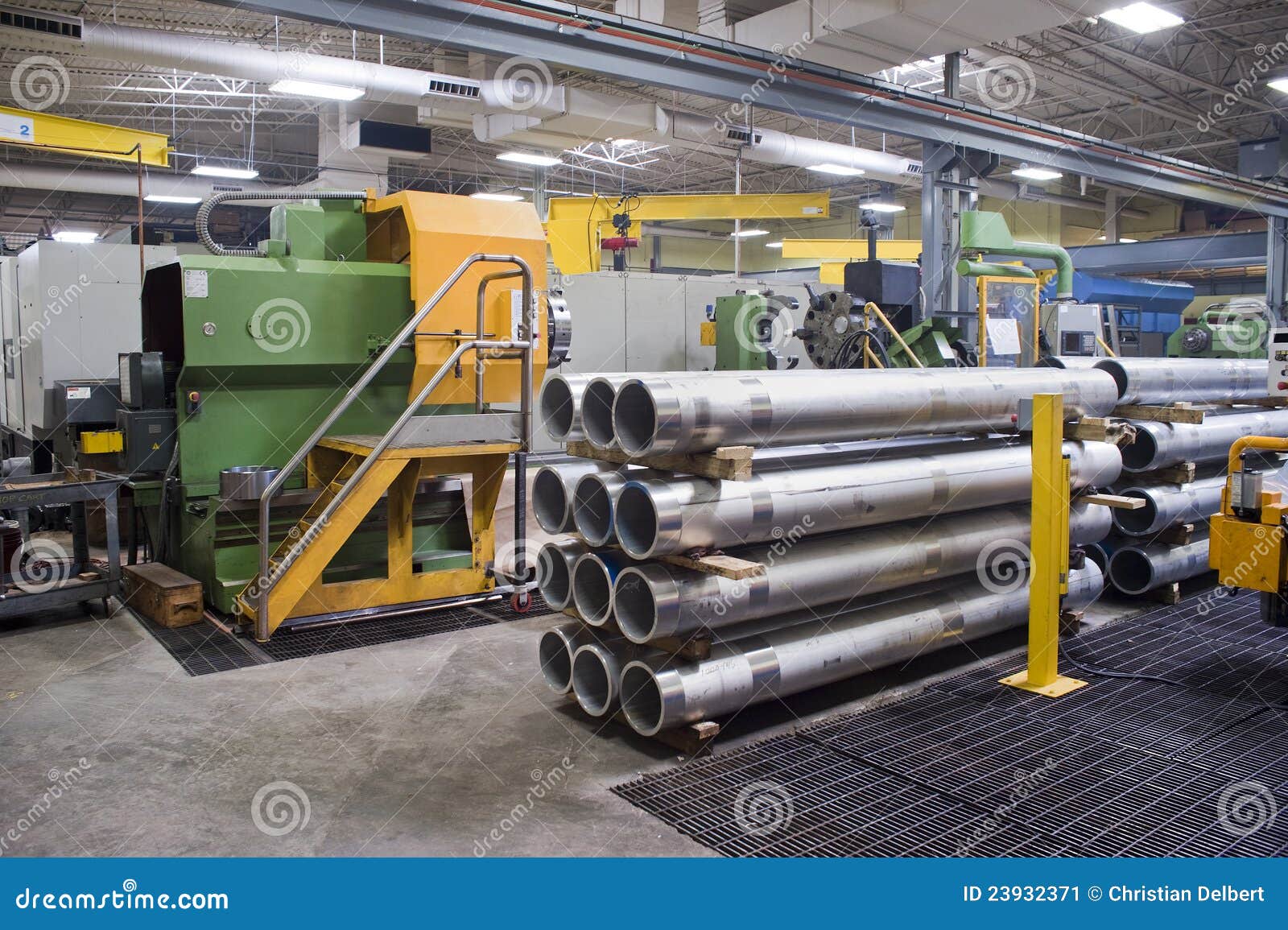 Machine shop interior stock image. Image of lathe, inside - 23932371