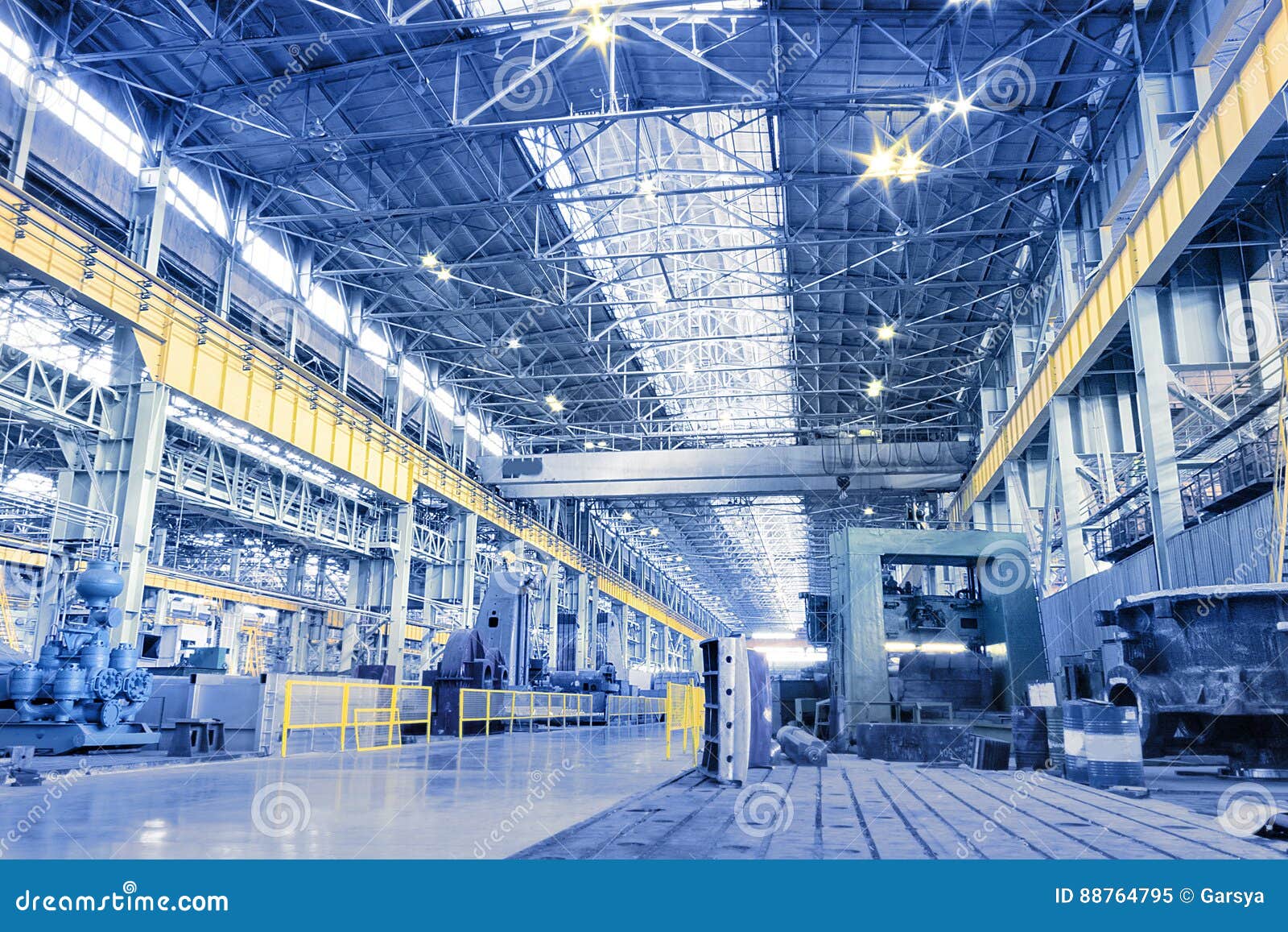 Machine shop stock image. Image of indoor, heavy, metallurgical - 88764795