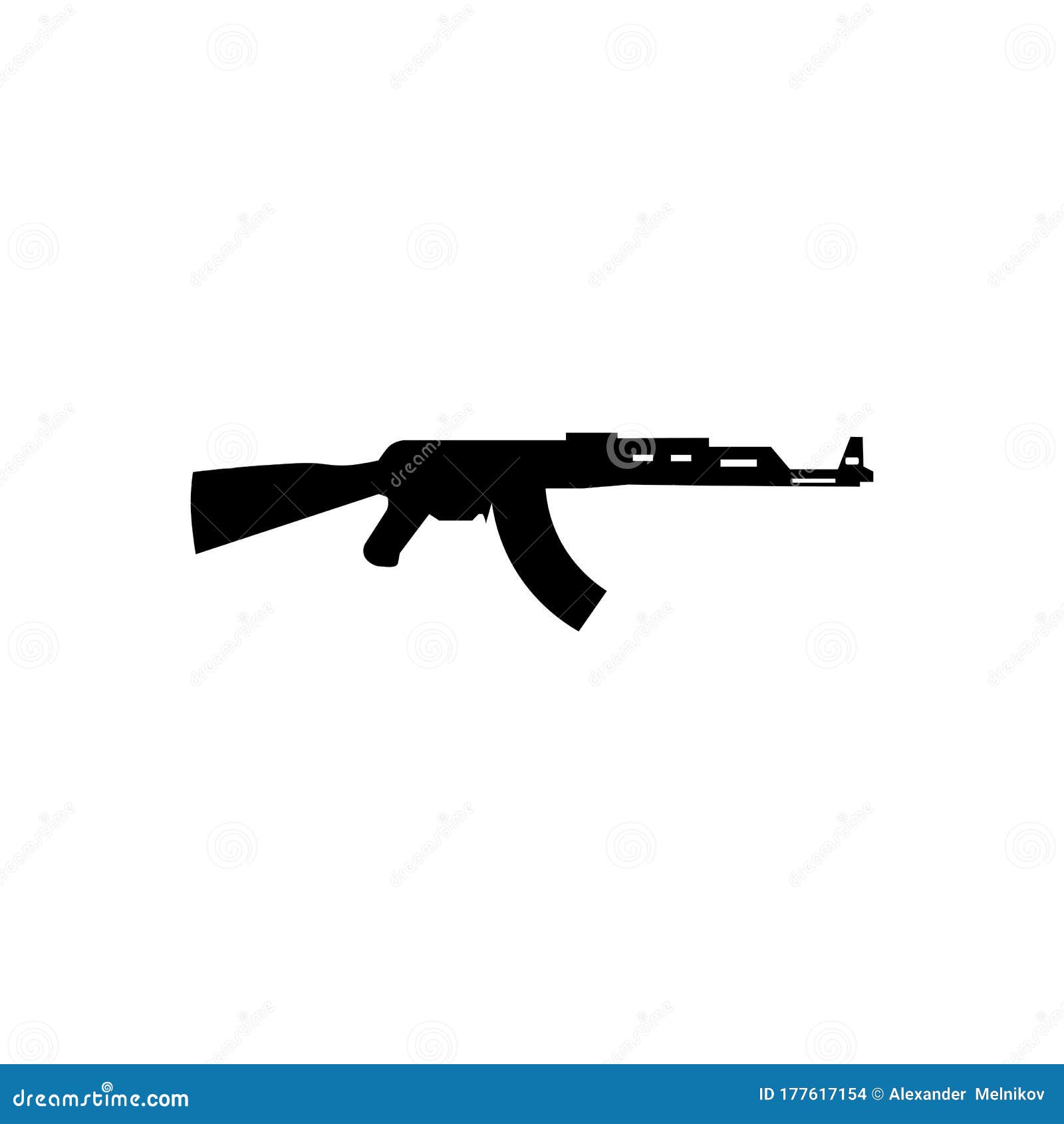 Machine Sign Black Icon Ak 47. Vector Illustration Eps 10 Stock ...