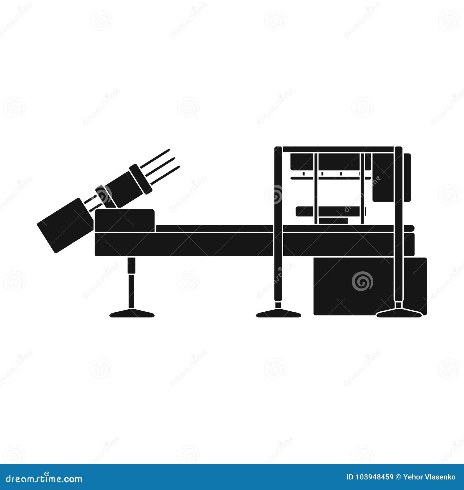 Machine, Single Icon in Black Style.Machine, Vector Symbol Stock ...