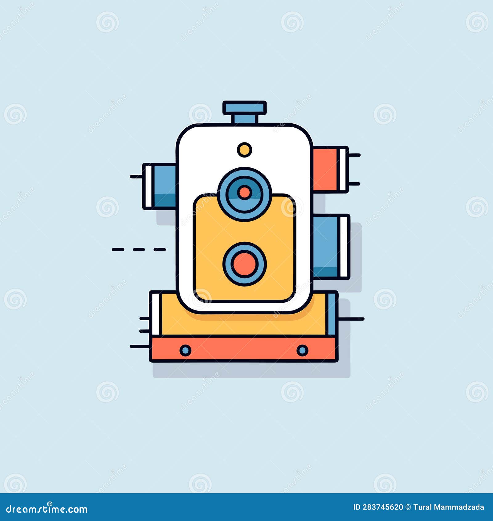 Vector of a Machine Sitting on a Table - Icon Vecto Stock Vector ...