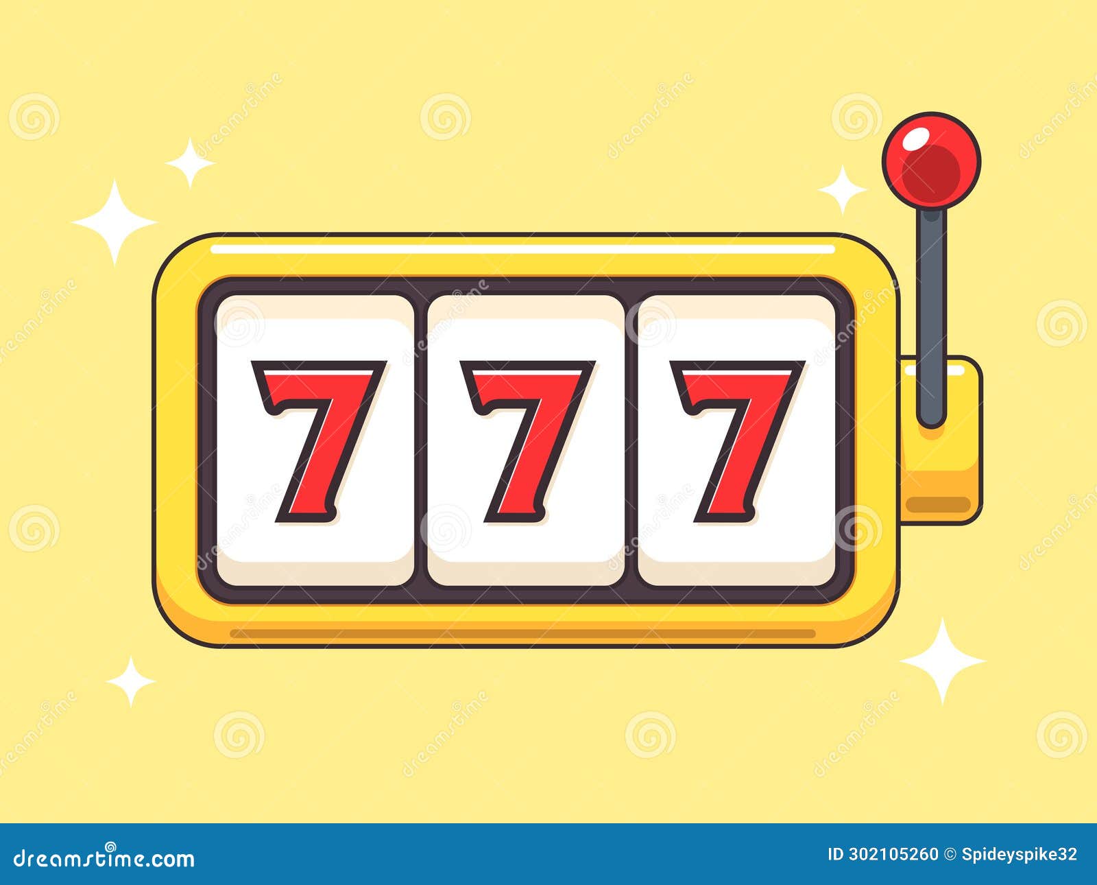 A Machine Slot Showing Number 777. Vector Illustration Stock ...