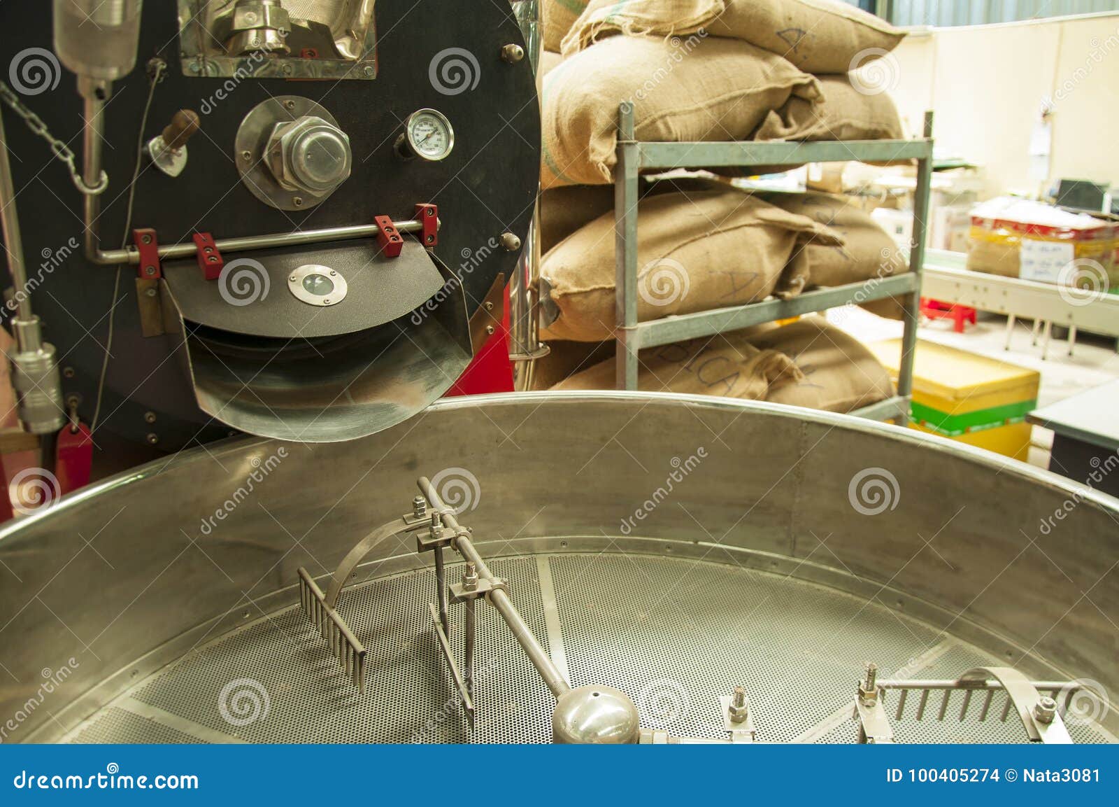 Machine for Sorting Coffee Beans at a Coffee Factory Stock Photo ...