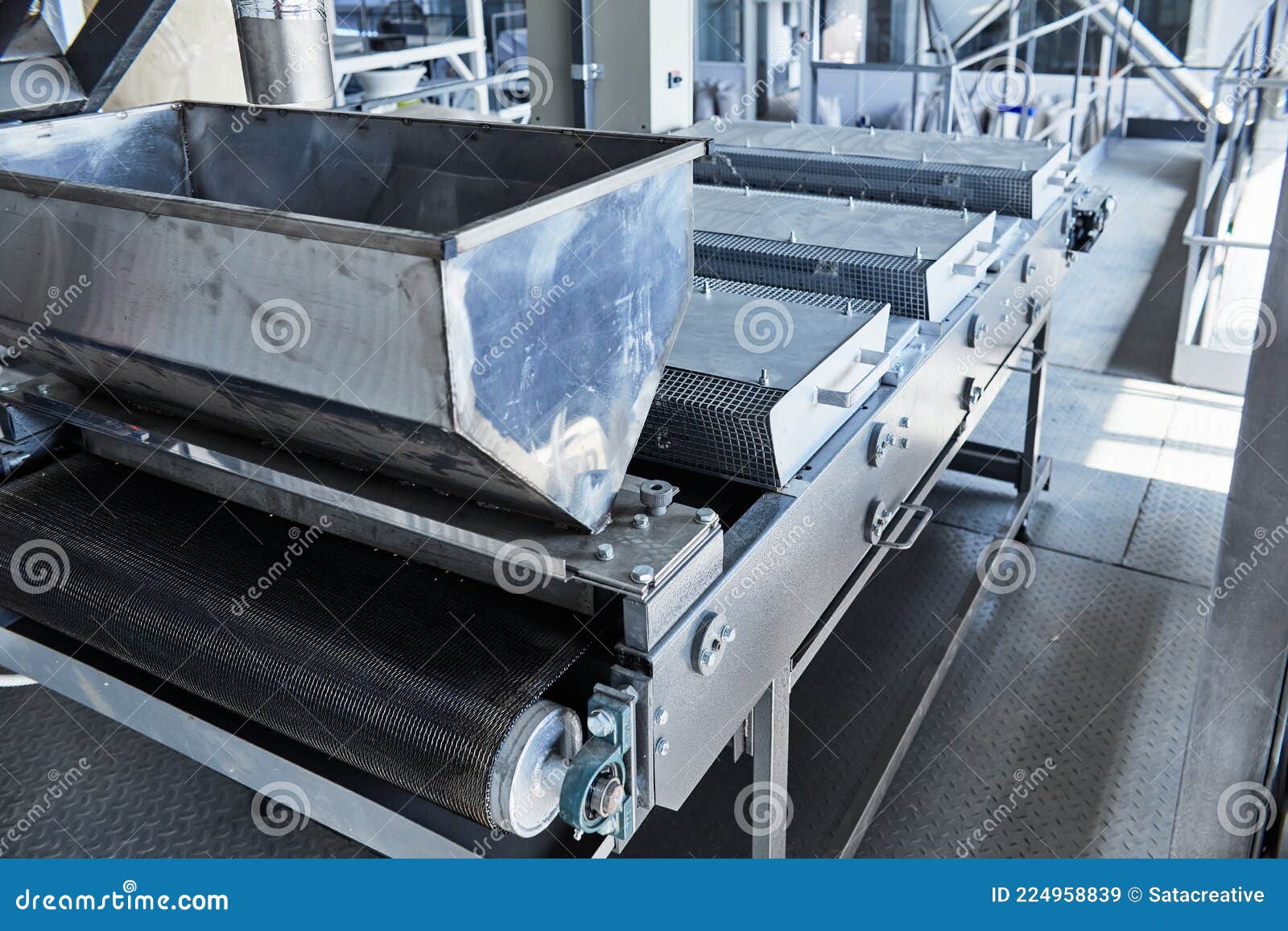 Grain Sorting Machine on the Factory Stock Image - Image of fiber ...