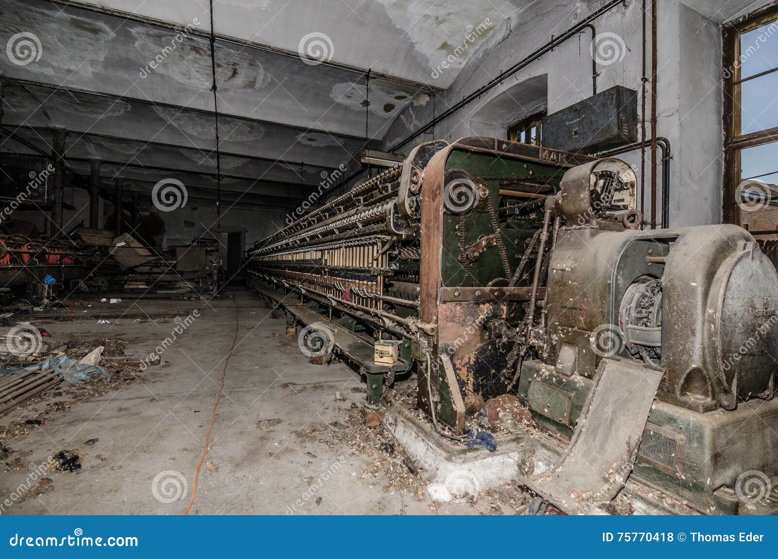 Machine in Spinning Factory Stock Photo - Image of product ...