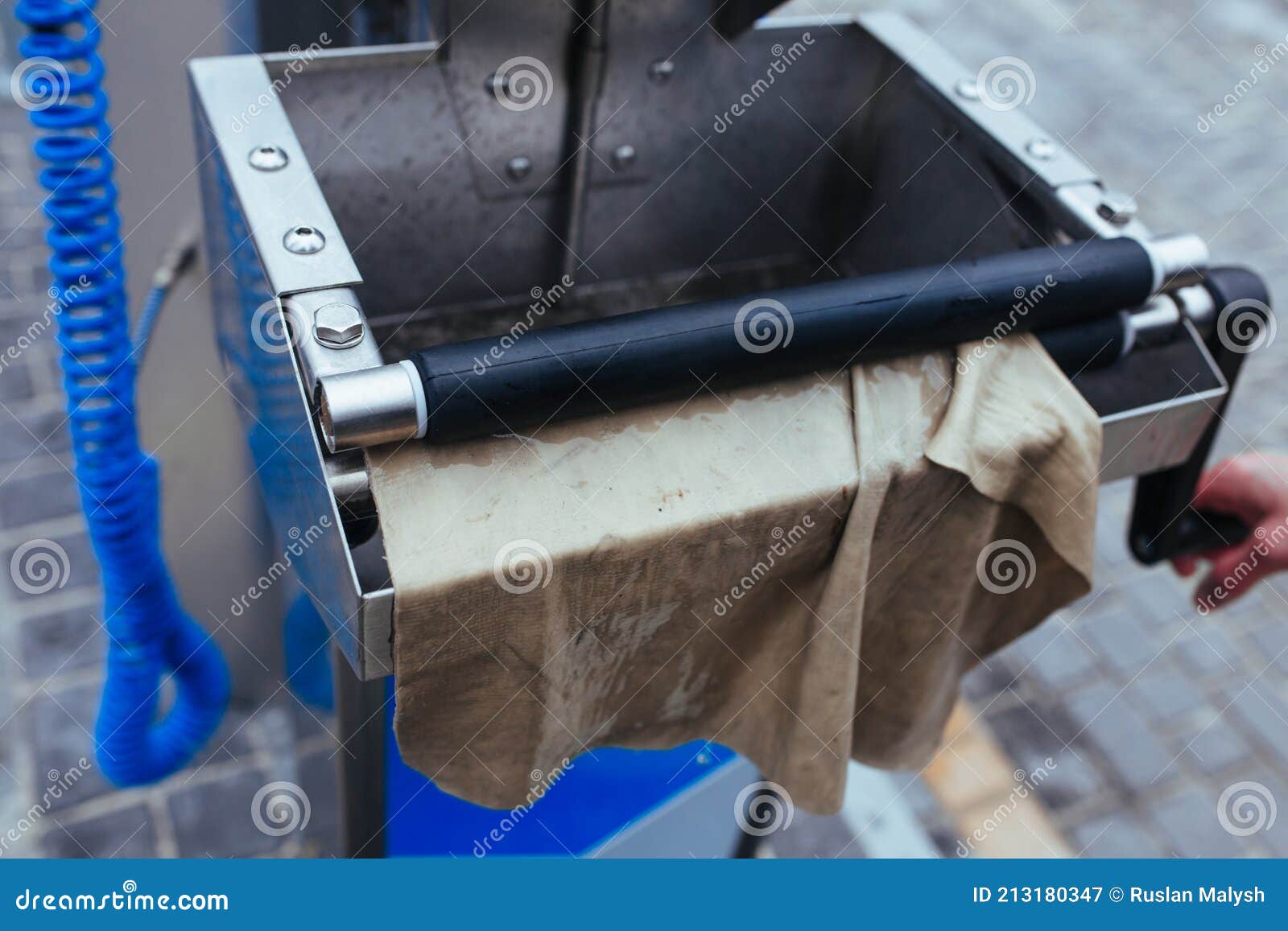 A Machine for Squeezing Rags. Stock Image - Image of metal, closeup ...