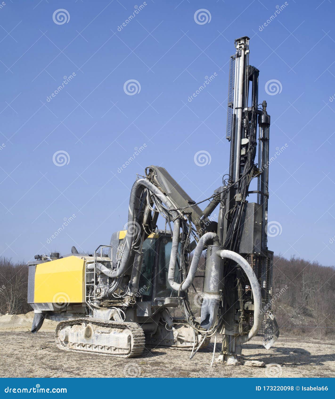 Machine for Surface Drill Rig for Quarrying Stock Photo - Image of ...