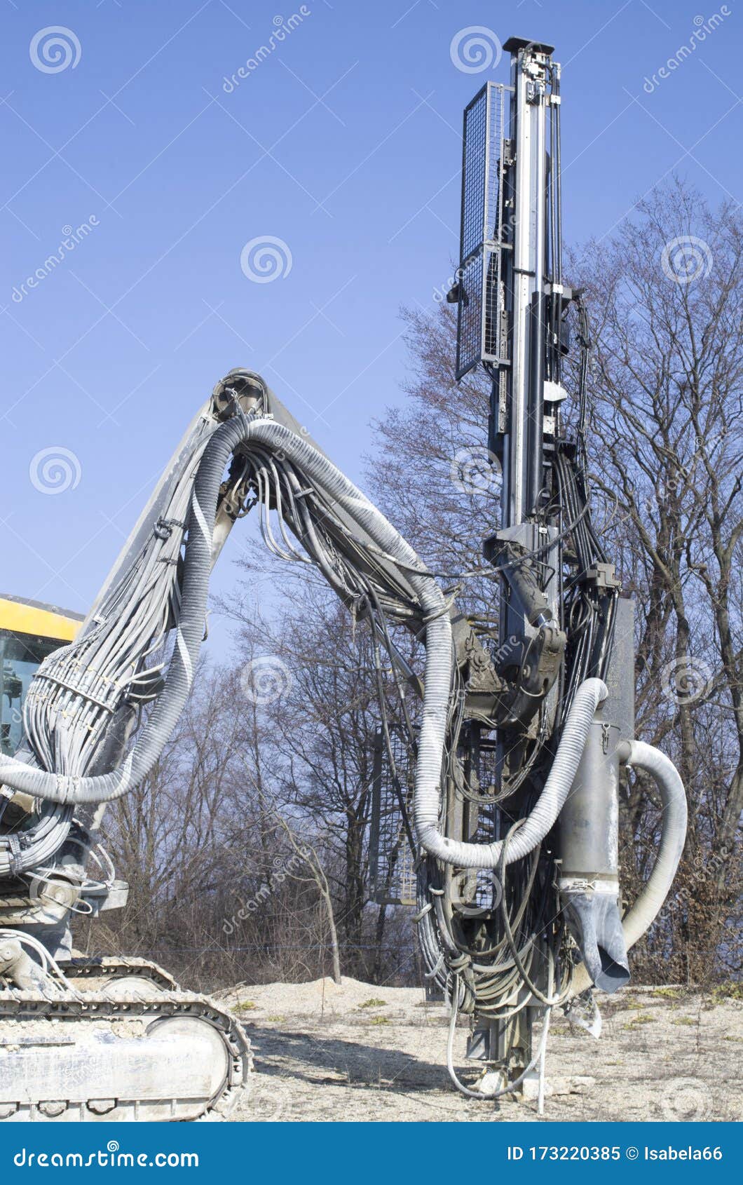 Machine for Surface Drill Rig for Quarrying Stock Image - Image of ...