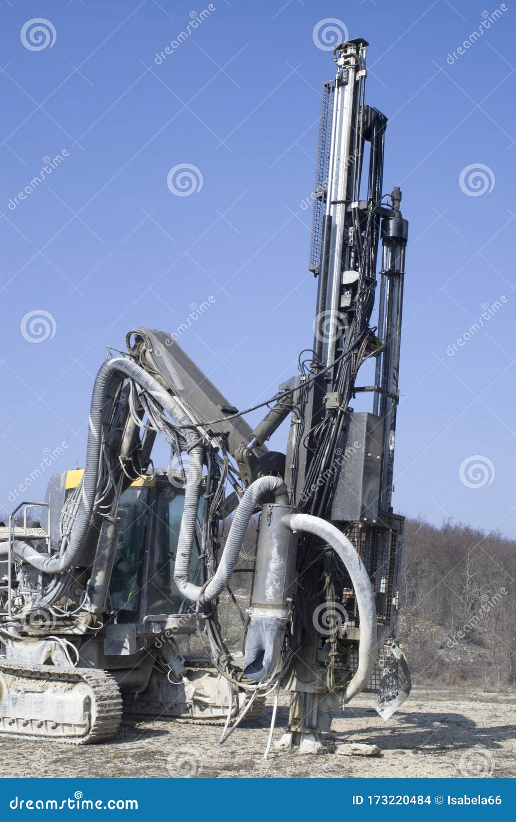 Machine for Surface Drill Rig for Quarrying Stock Photo - Image of hole ...