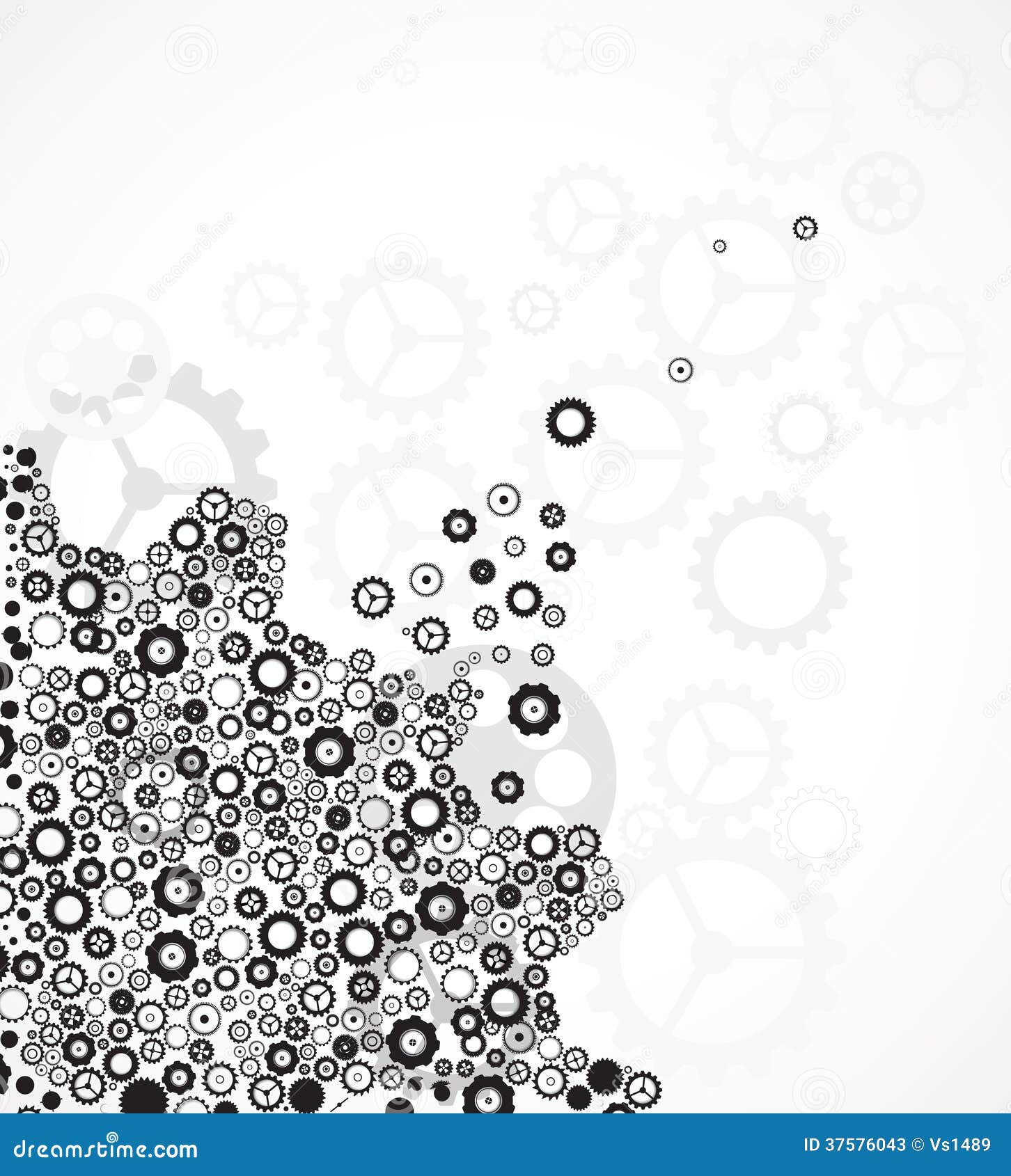 Machine Technology Gears. Retro Gearwheel Mechanism Bacground Stock ...