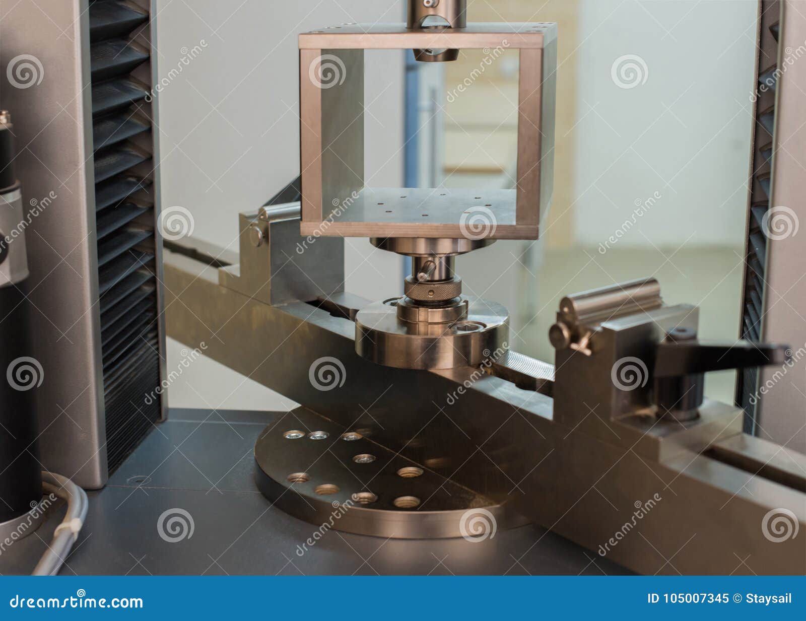 Engineering Tensile Strength Machine In Testing Process Stock Image ...