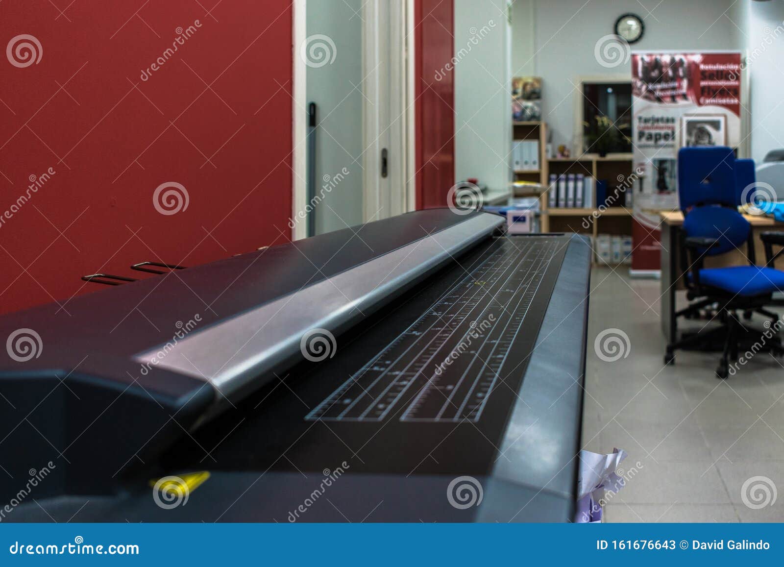 Machine To Scan Architectural Plans in Workshop Stock Image - Image of ...