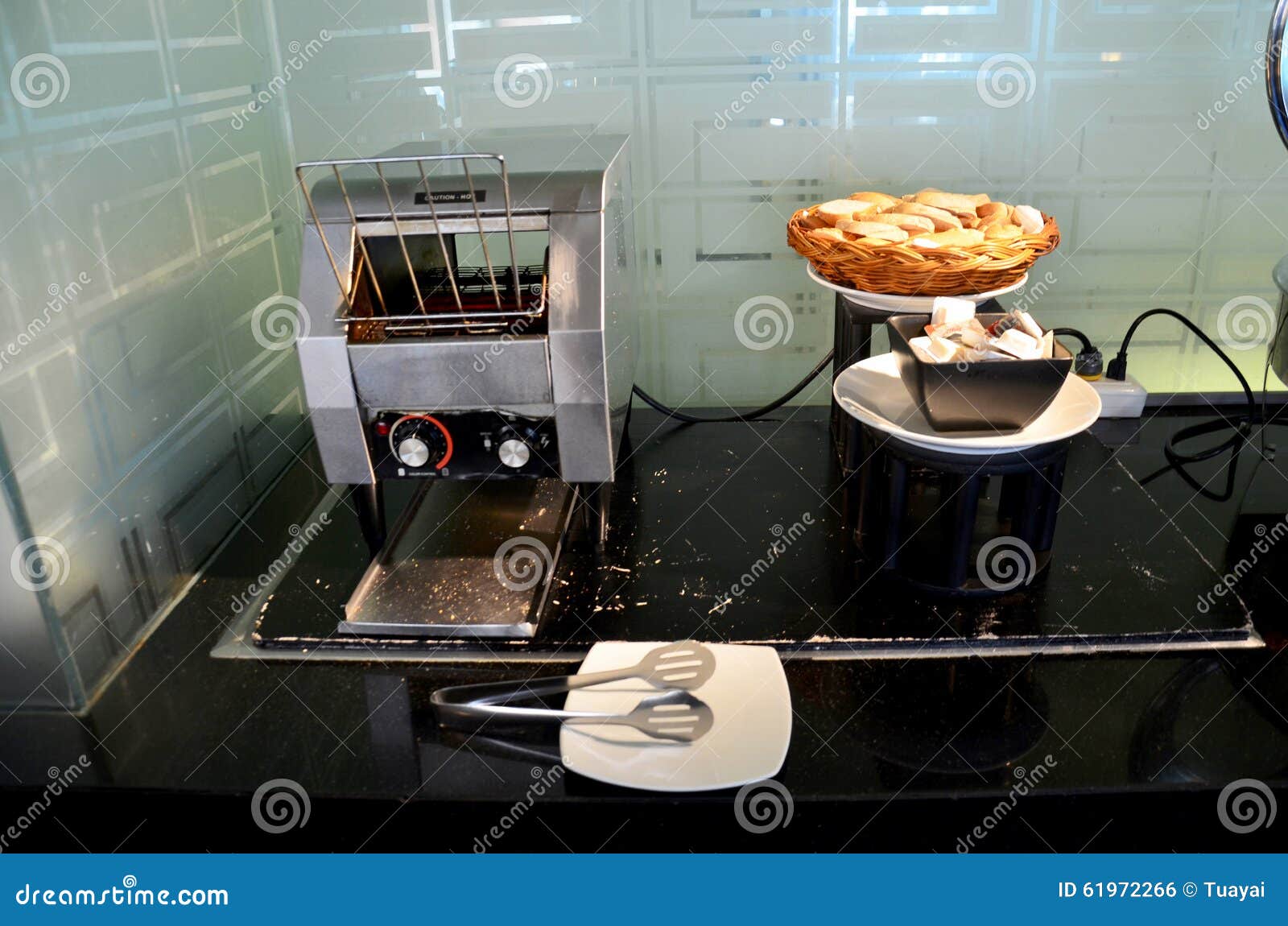 Machine for Toast Bread or Toaster Stock Photo - Image of cook ...