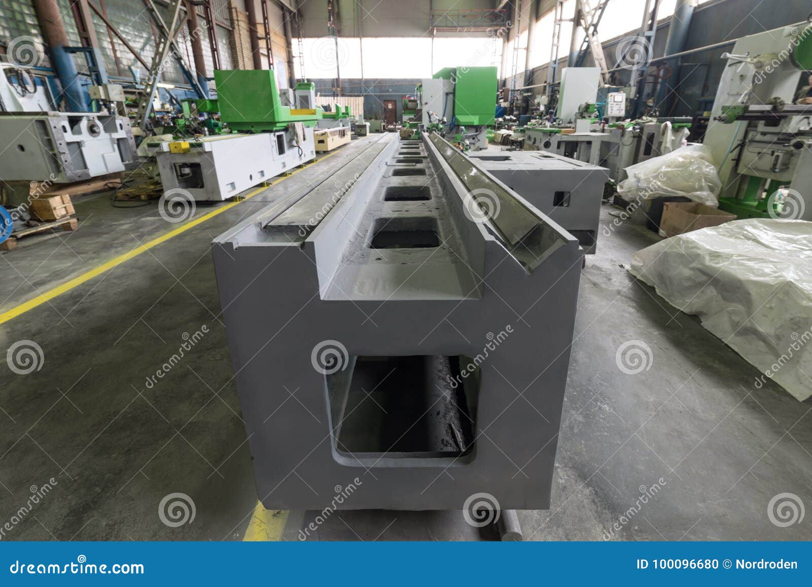 Machine Tool Base. Assembly Shop of a Modern Factory Stock Photo ...