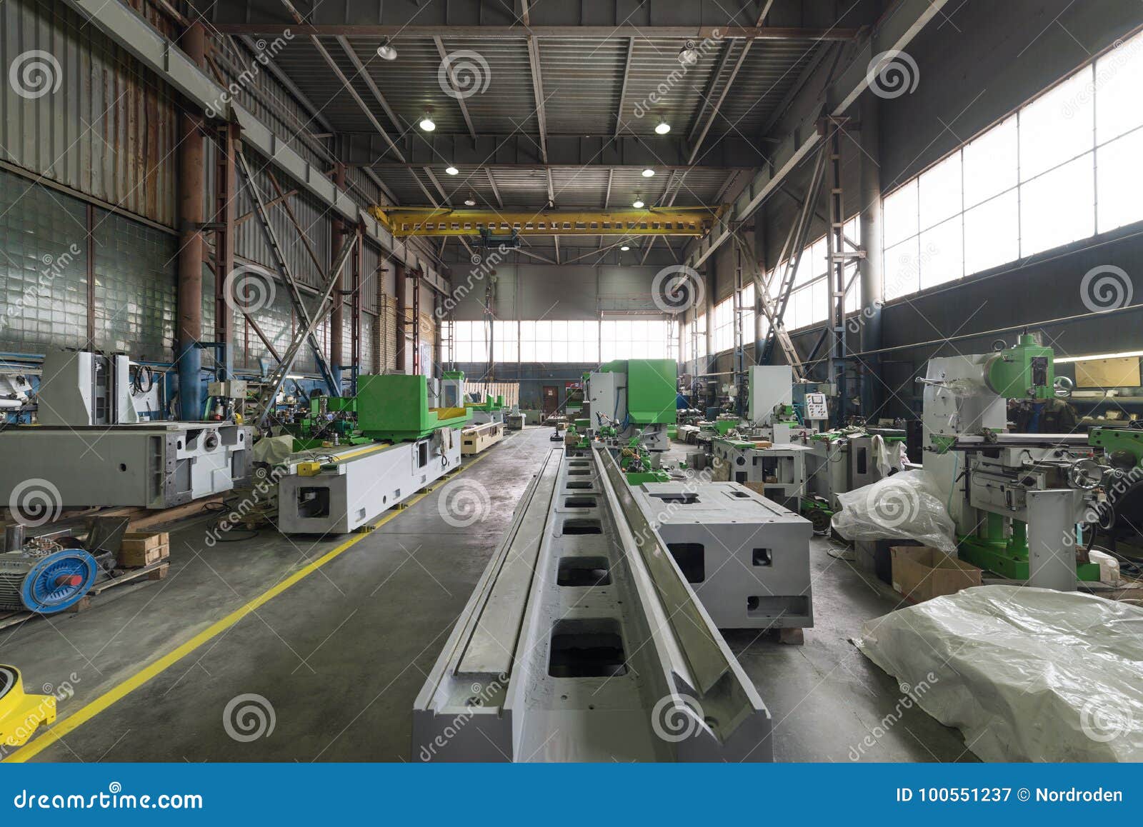Machine Tool Base. Assembly Shop of a Modern Factory Stock Image ...