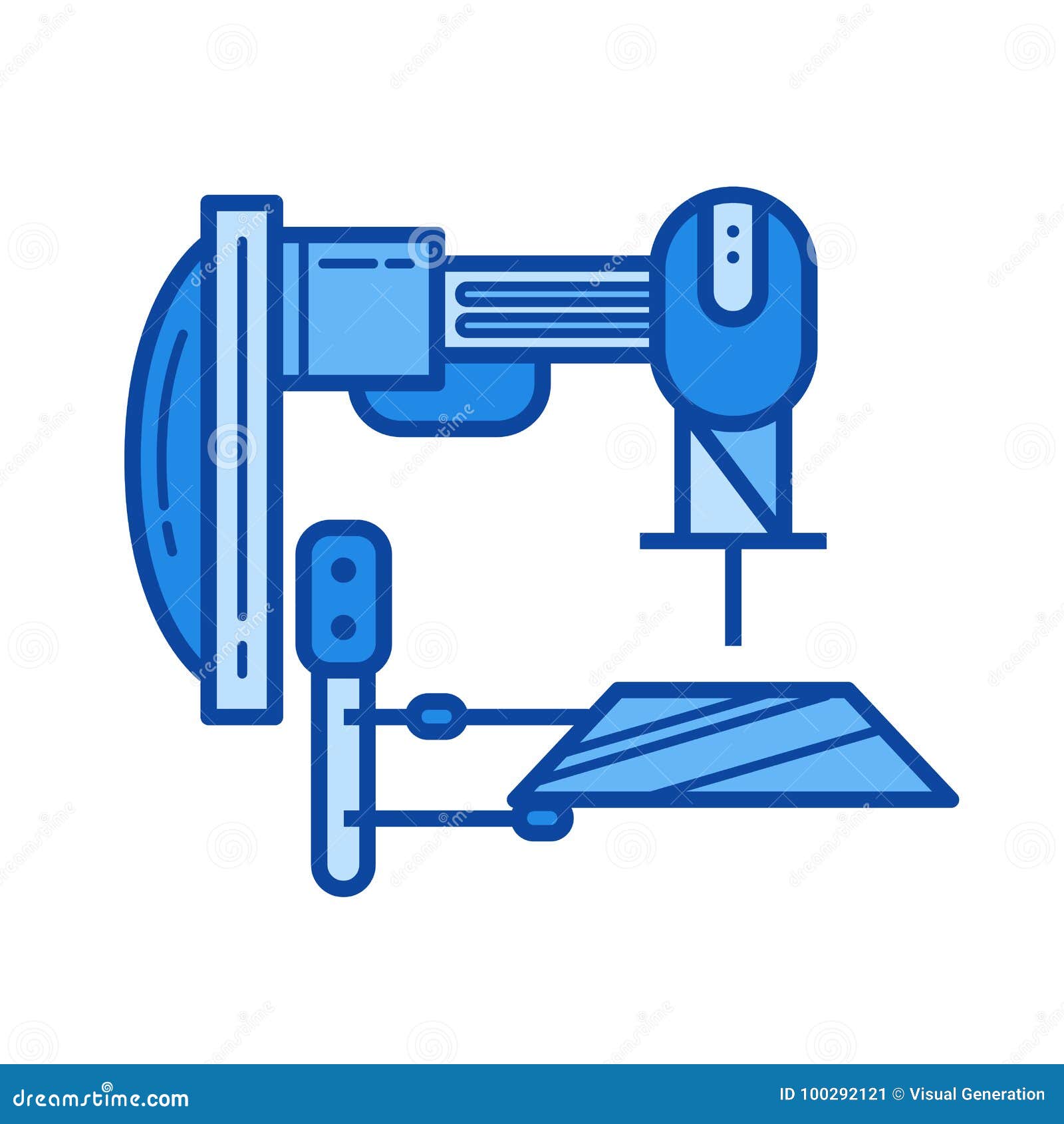 Machine tool line icon. stock vector. Illustration of mechanized ...