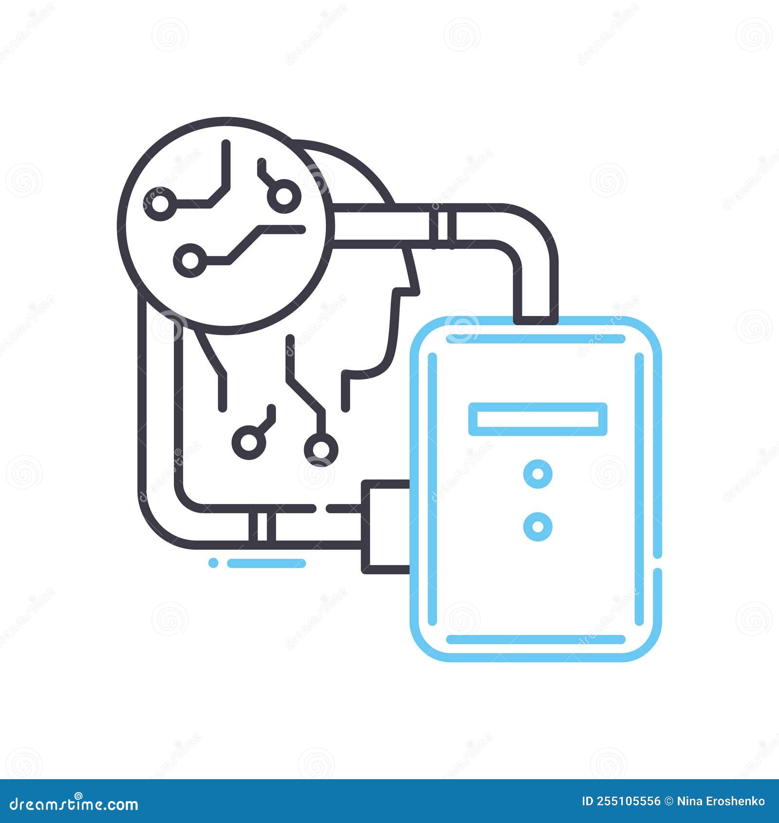 Machine Tool Line Icon, Outline Symbol, Vector Illustration, Concept ...