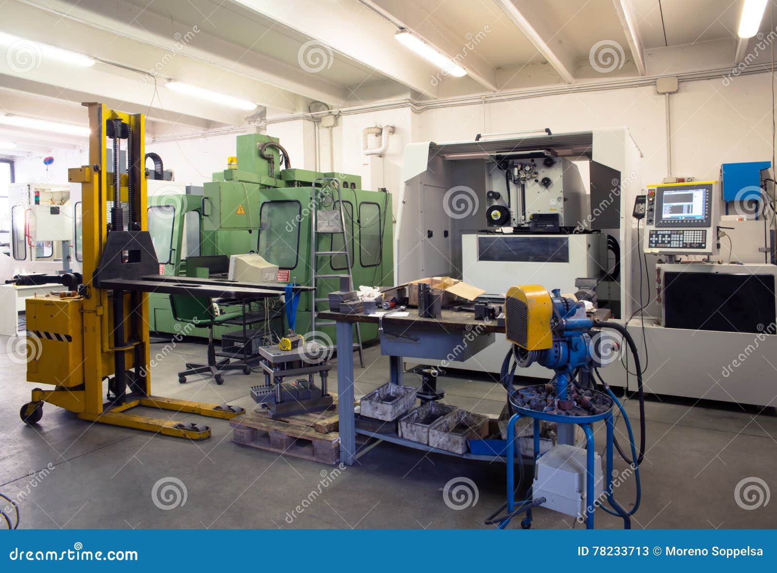 Machine Tools with Computer Numerical Control (CNC) Stock Image - Image ...