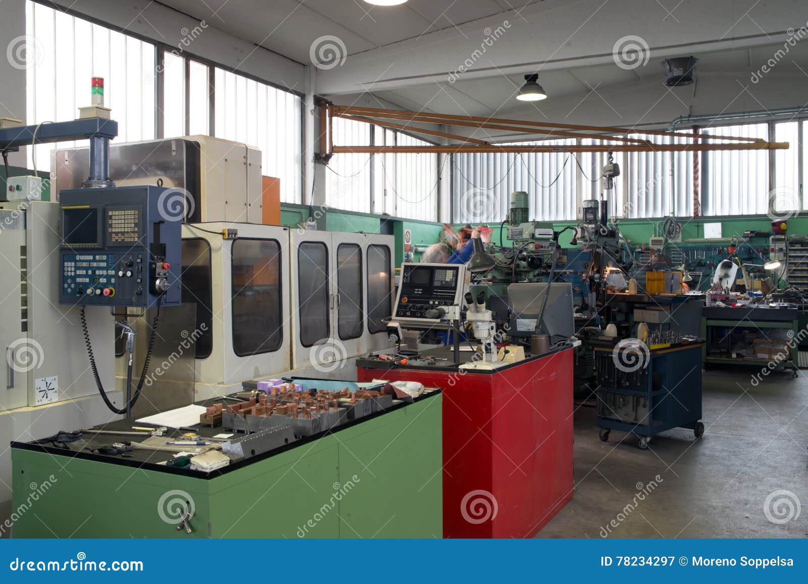 Machine Tools with Computer Numerical Control (CNC) Stock Image - Image ...