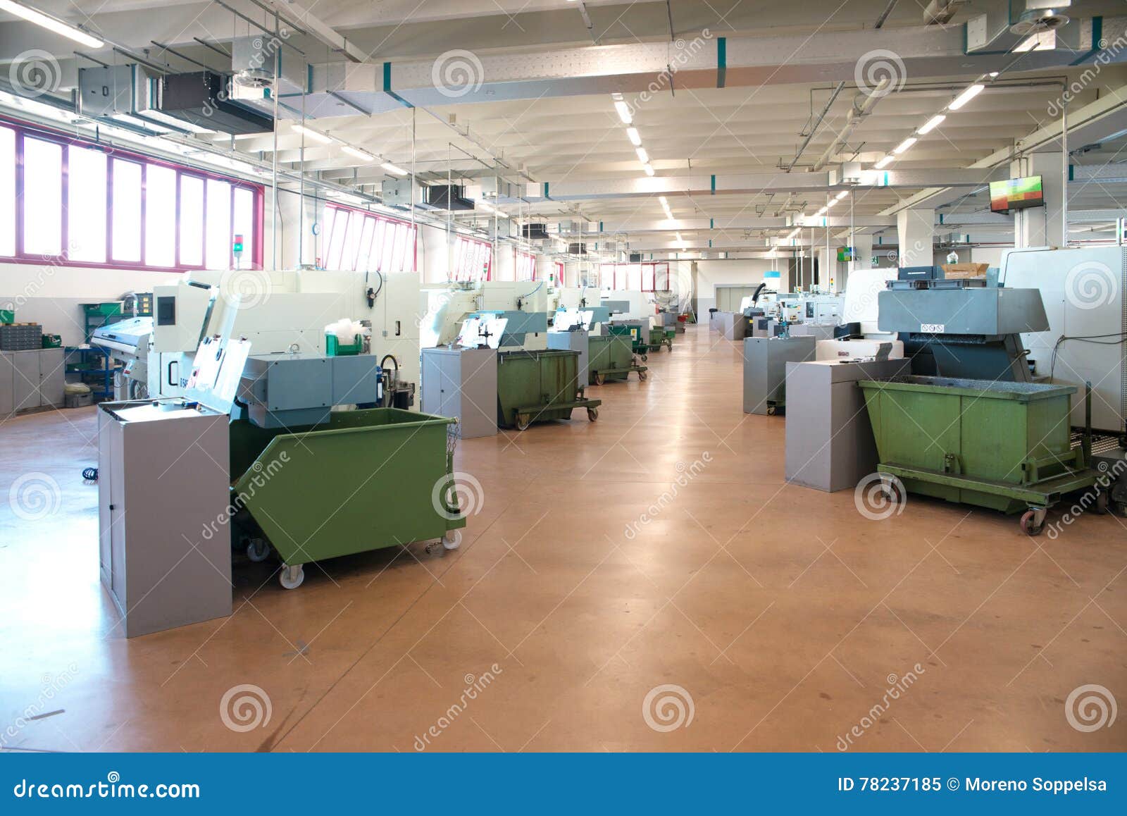 Machine Tools With Computer Numerical Control Cnc Stock Image Image Of Engineering