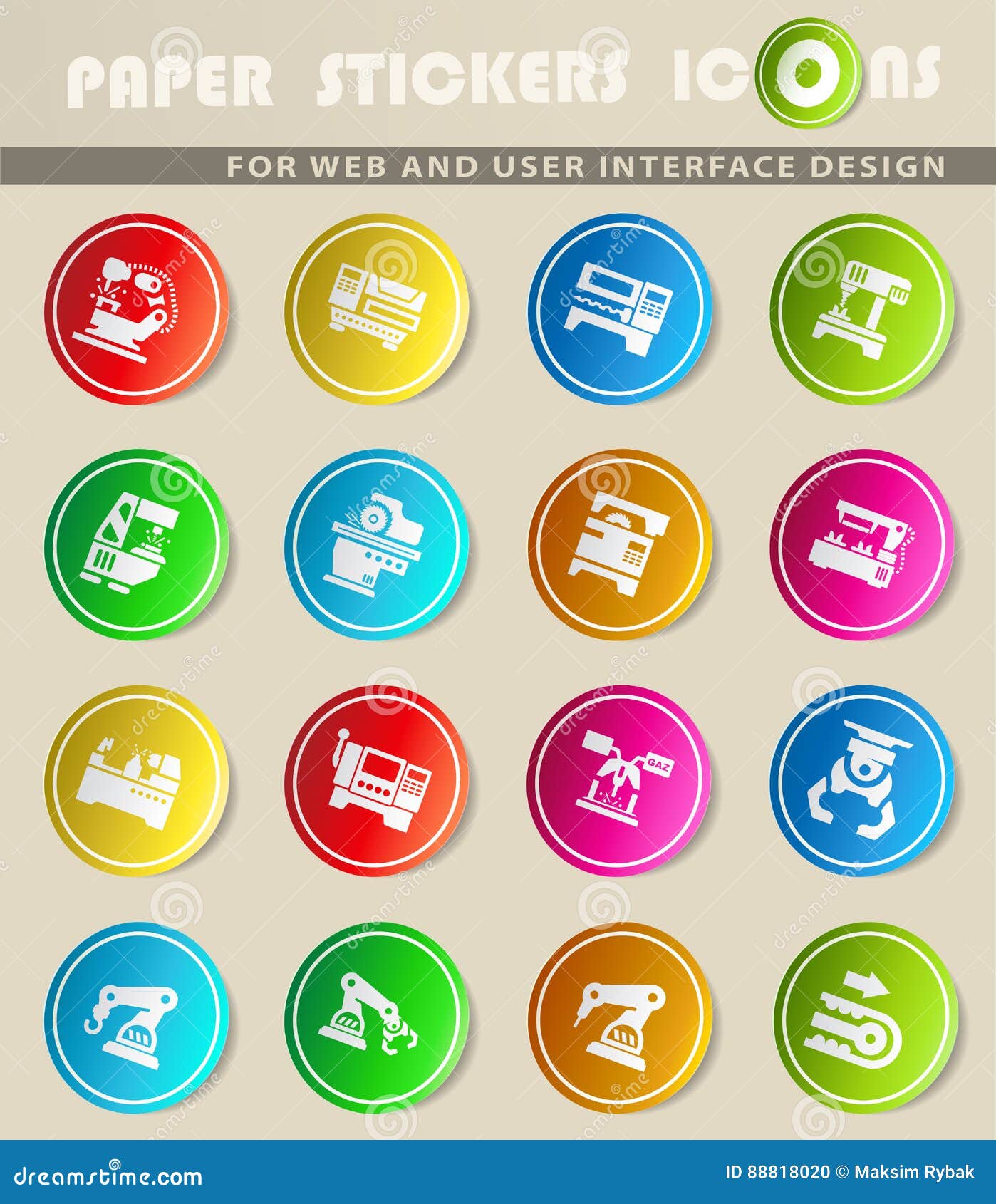 Machine tools icon set stock illustration. Illustration of tool - 88818020